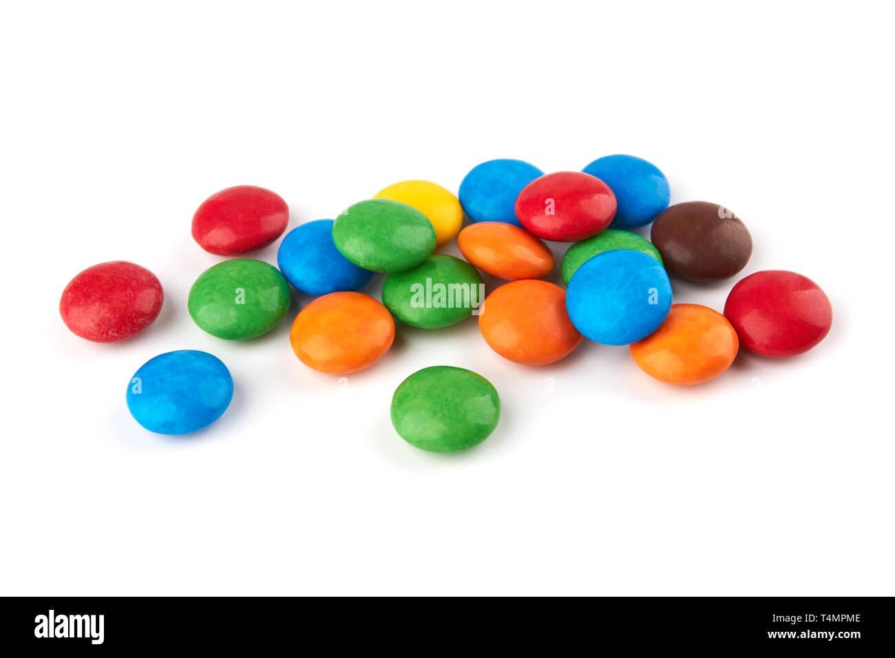 colorful chocolate buttons isolated on a white background Stock Photo ...
