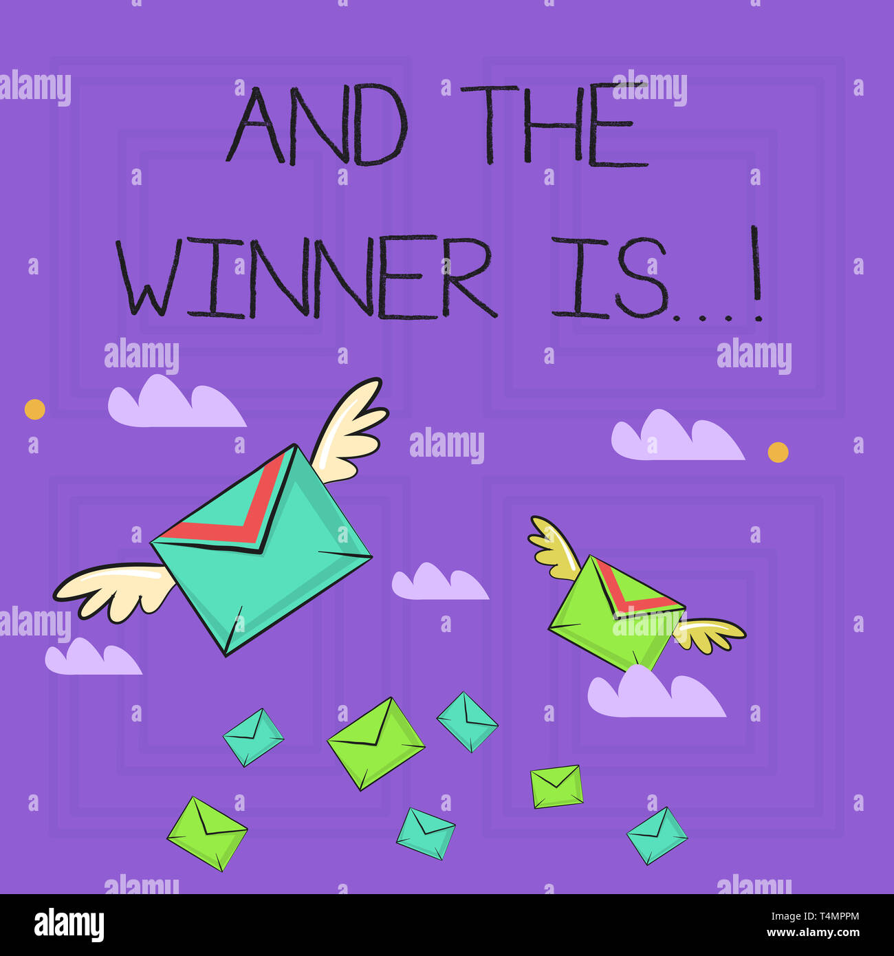Writing note showing And The Winner Is. Business concept for announcing ...