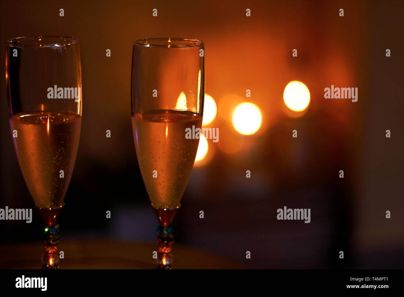 Two champagne flutes hi-res stock photography and images - Alamy