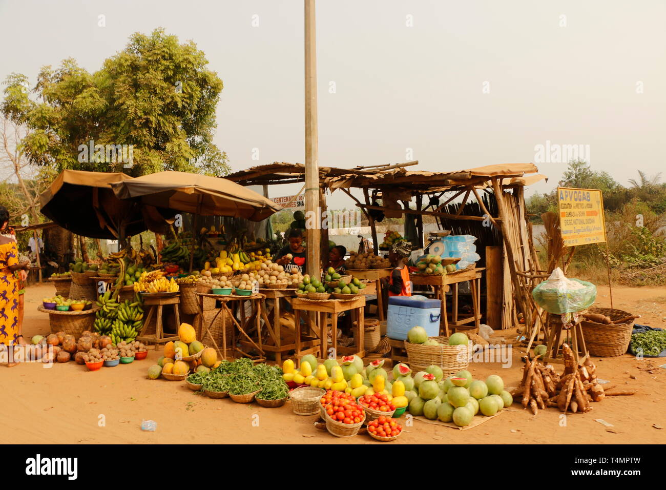 Food sold on a market in Benin Stock Photo - Alamy
