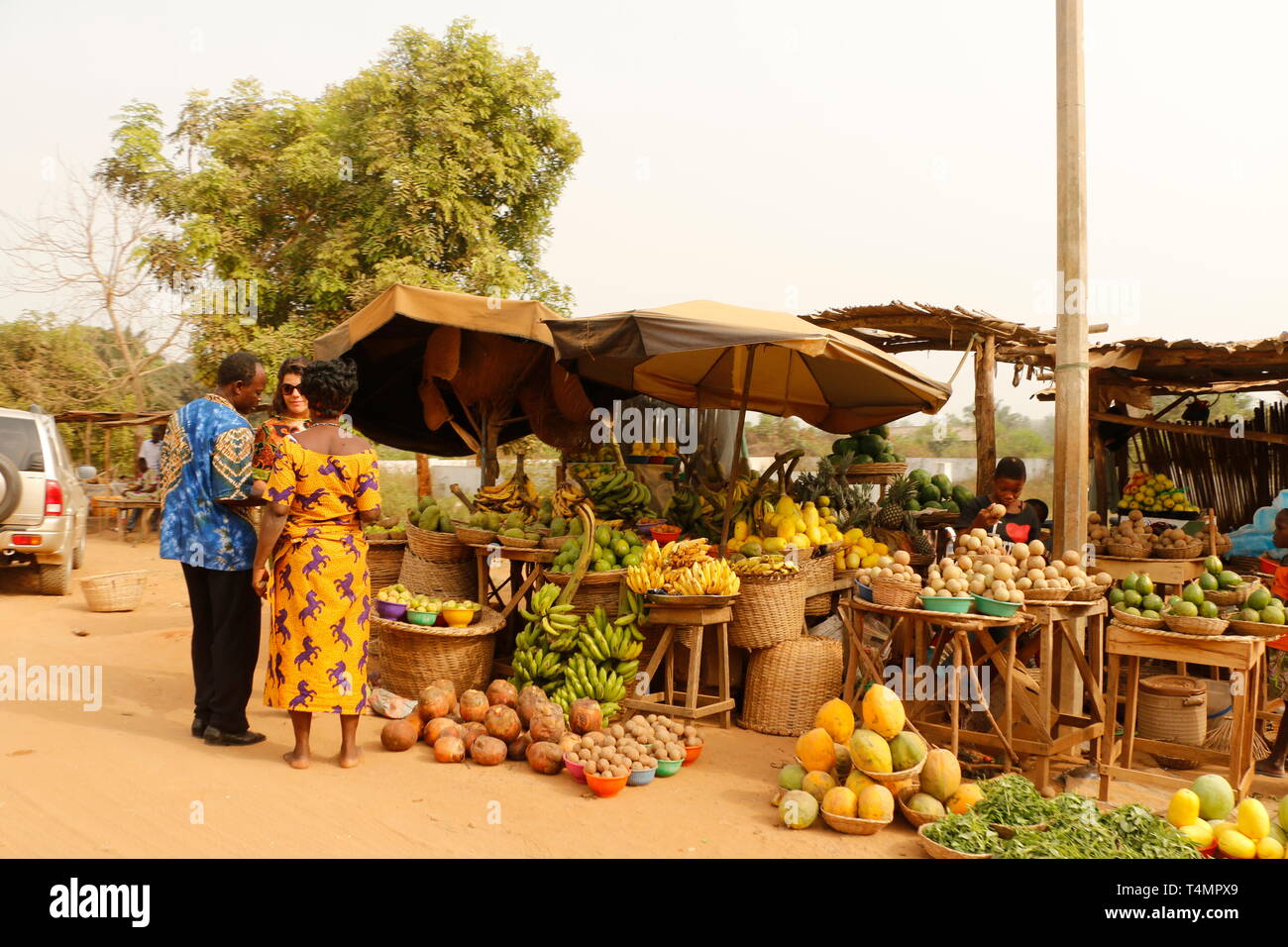 Food sold on a market in Benin Stock Photo - Alamy