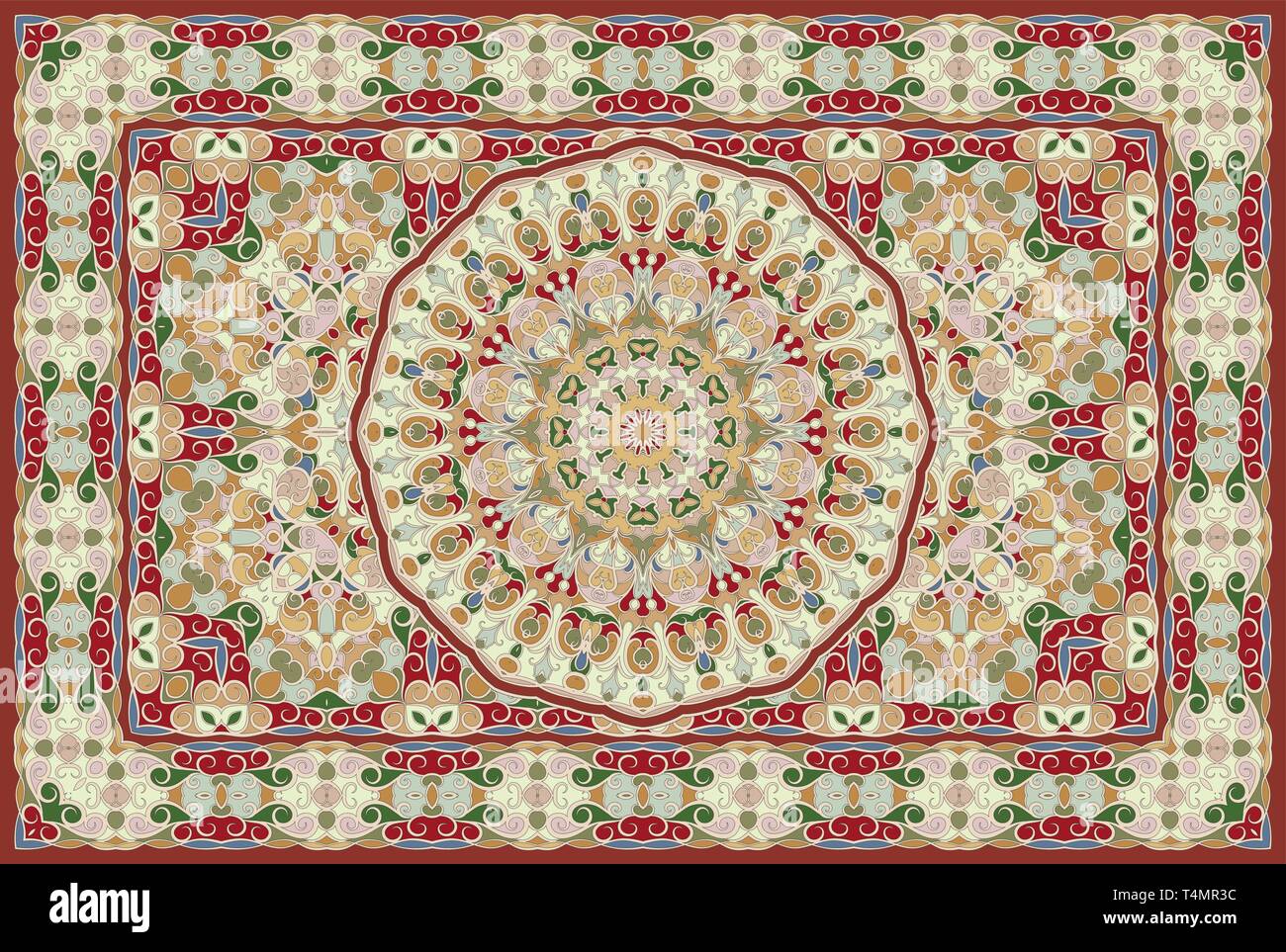 Old rug pattern Stock Vector Images - Alamy