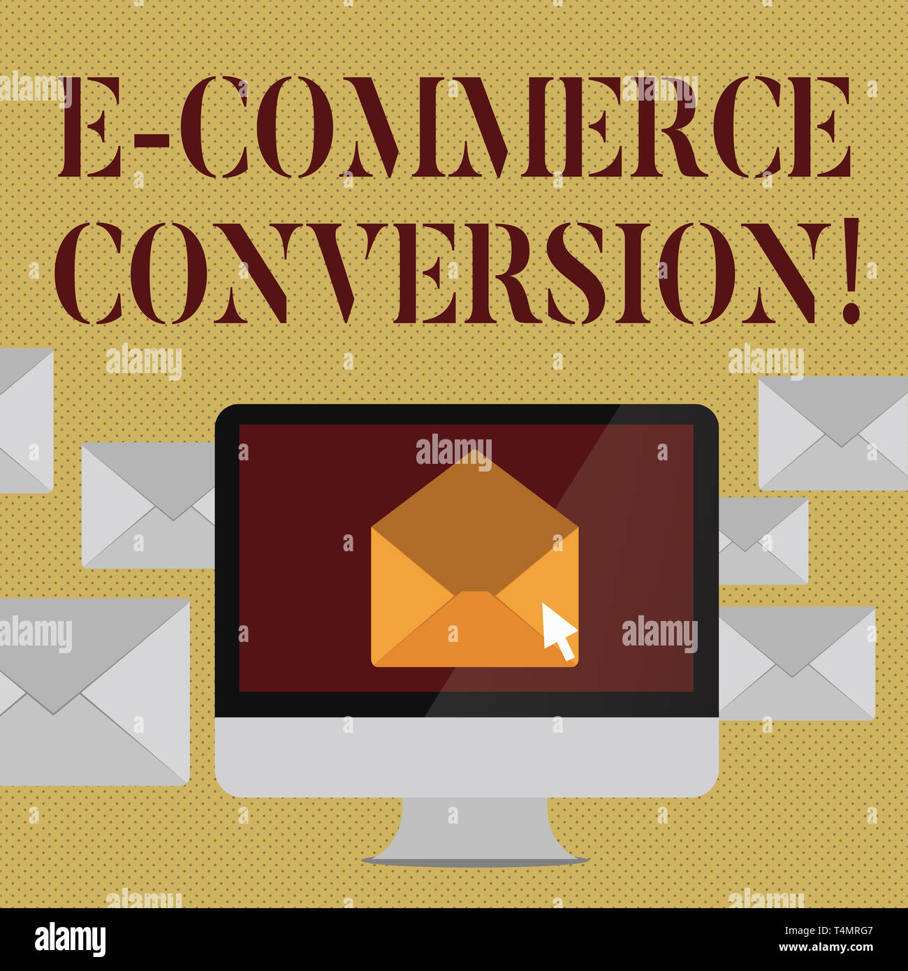 Writing note showing E Commerce Conversion. Business concept for the ...