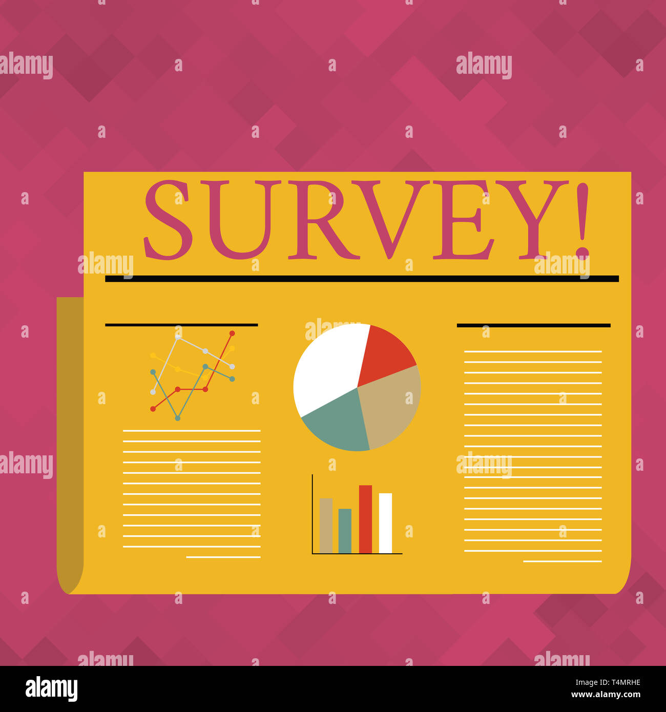 Text sign showing Survey. Business photo text research method used for ...