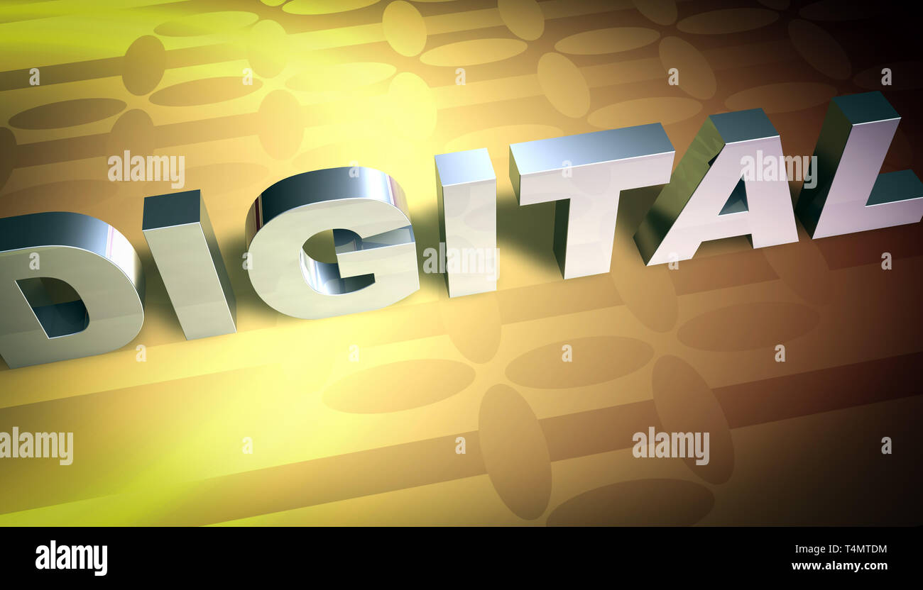 3D Model Digital versus Analogous Stock Photo - Alamy