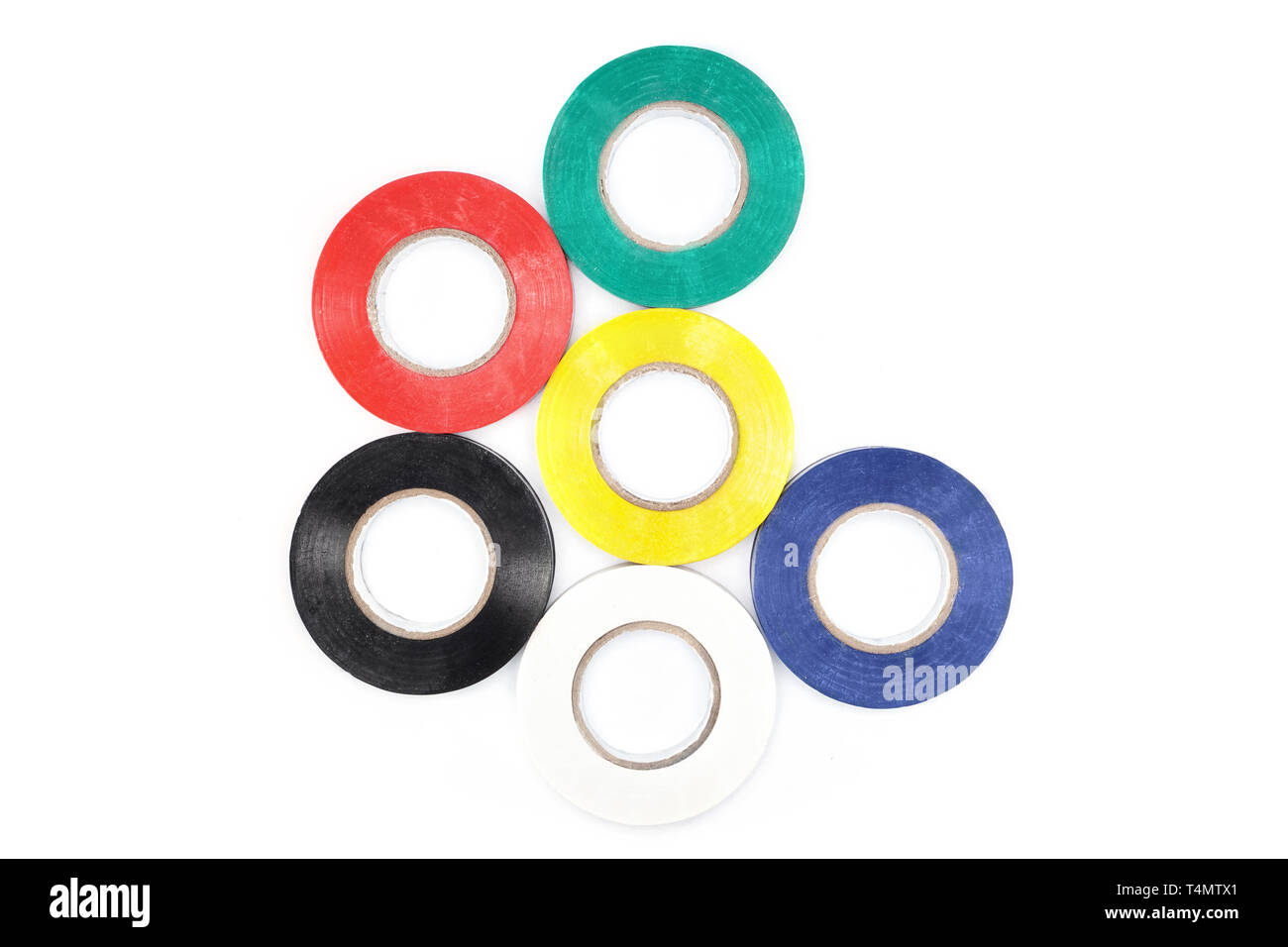 Set of sticky colorful electrical protection tape, circle pattern, good ...
