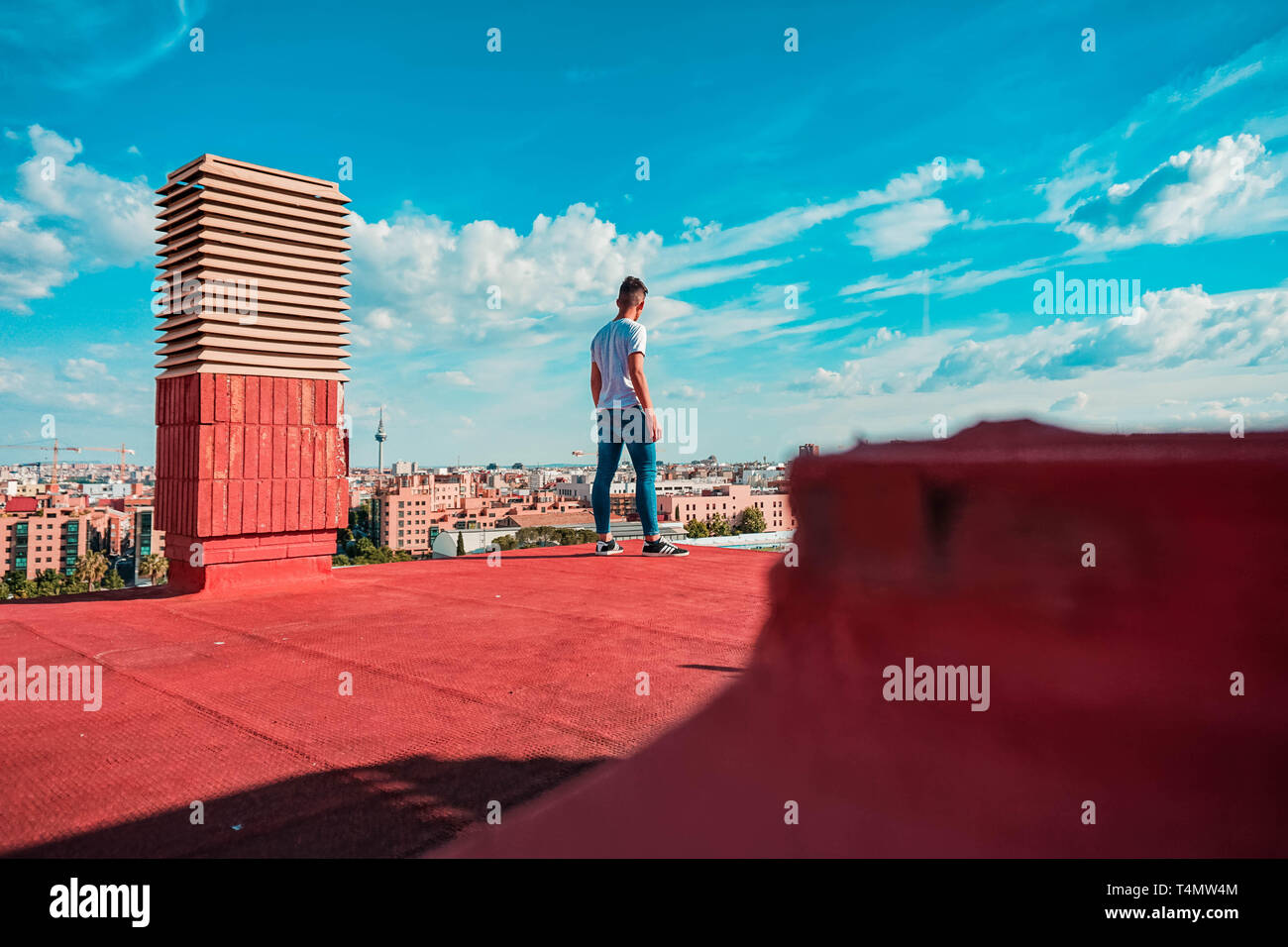 Blue rooftop hi-res stock photography and images - Alamy