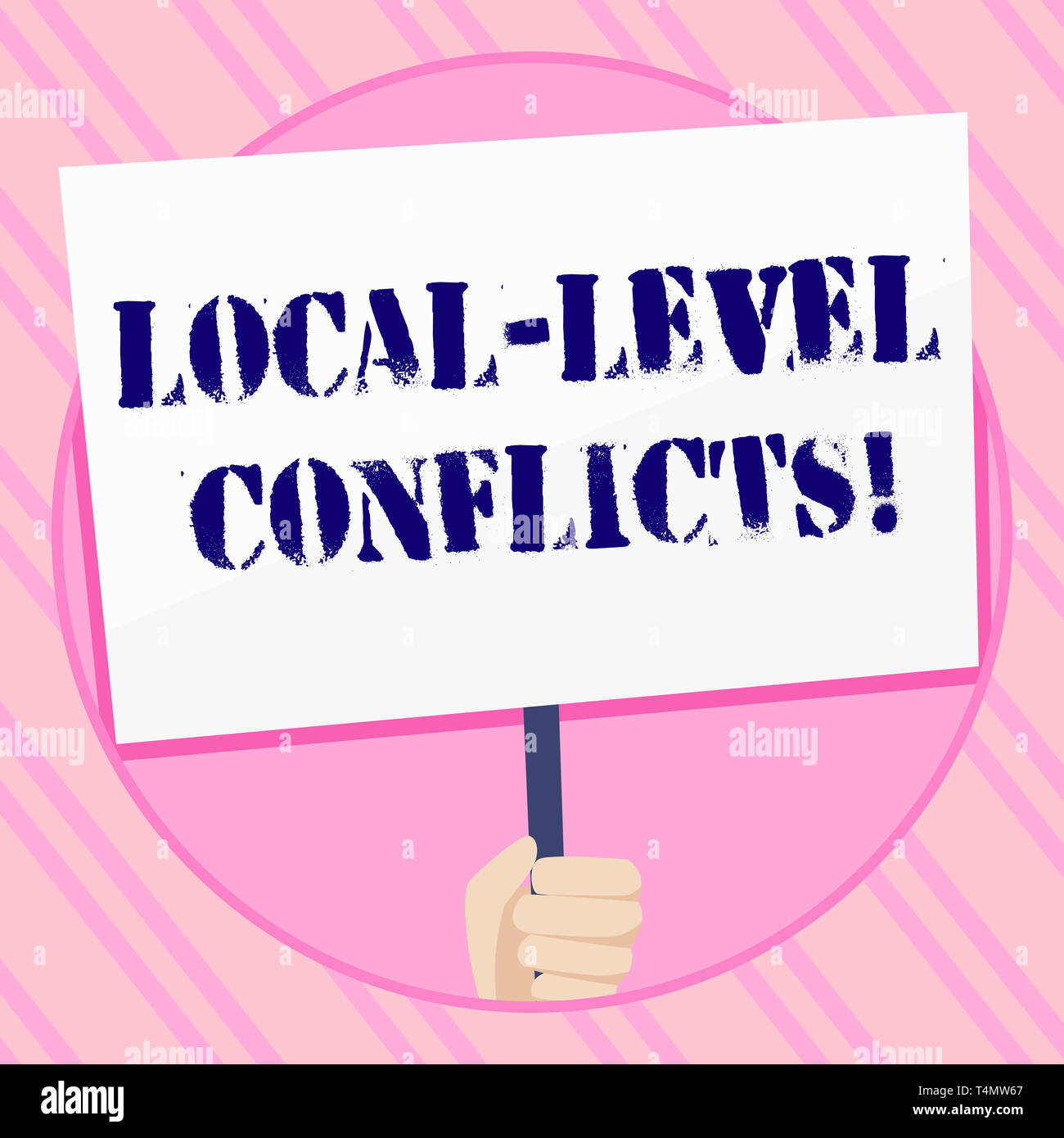 Text sign showing Local Level Conflicts. Business photo showcasing ...