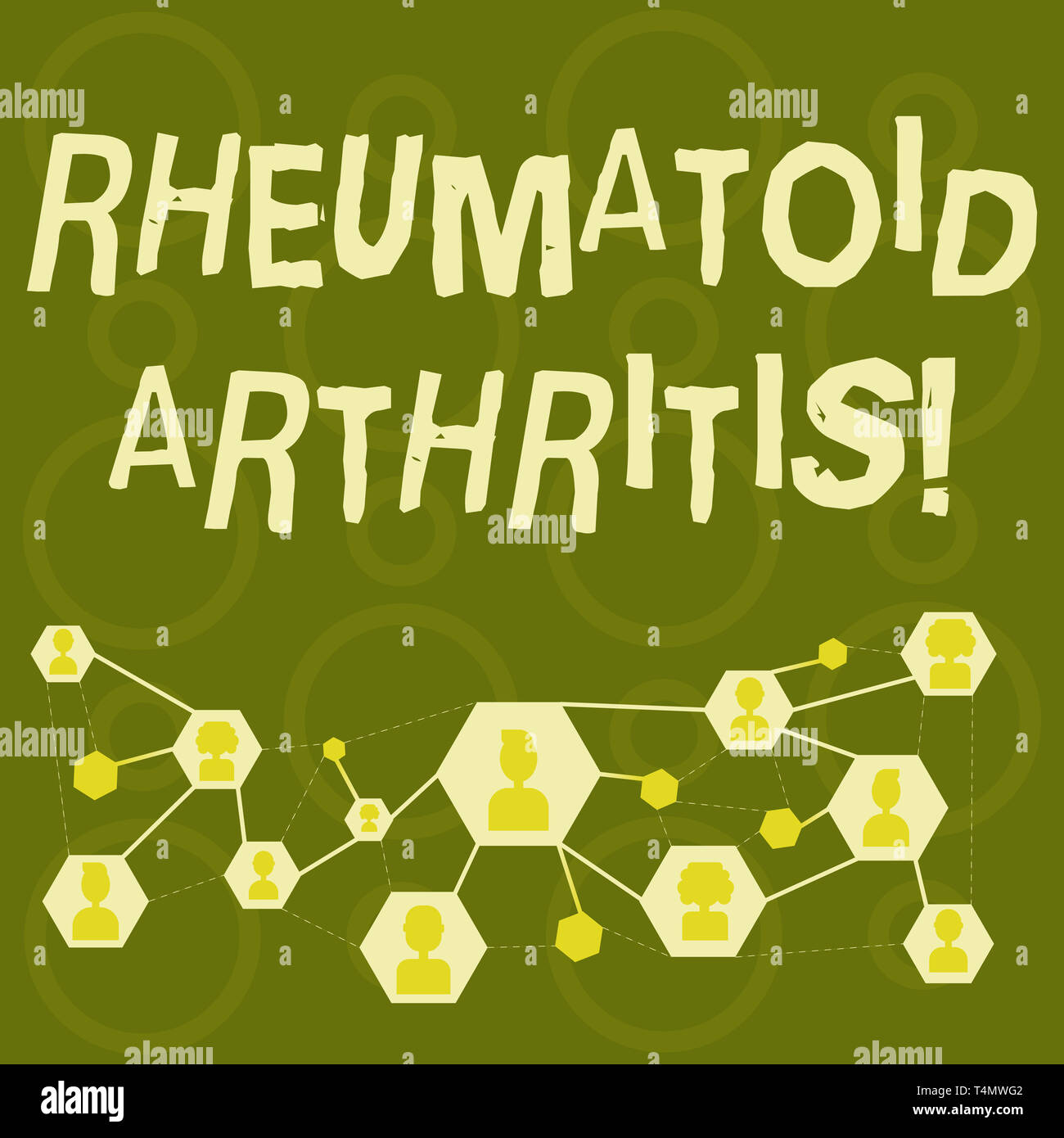 Text sign showing Rheumatoid Arthritis. Business photo text chronic ...