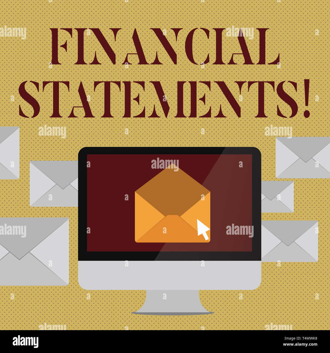 Writing note showing Financial Statements. Business concept for the ...