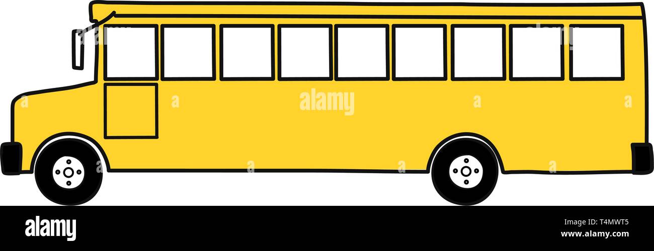 Yellow School Bus. Back to school. Vector illustration Stock Vector ...
