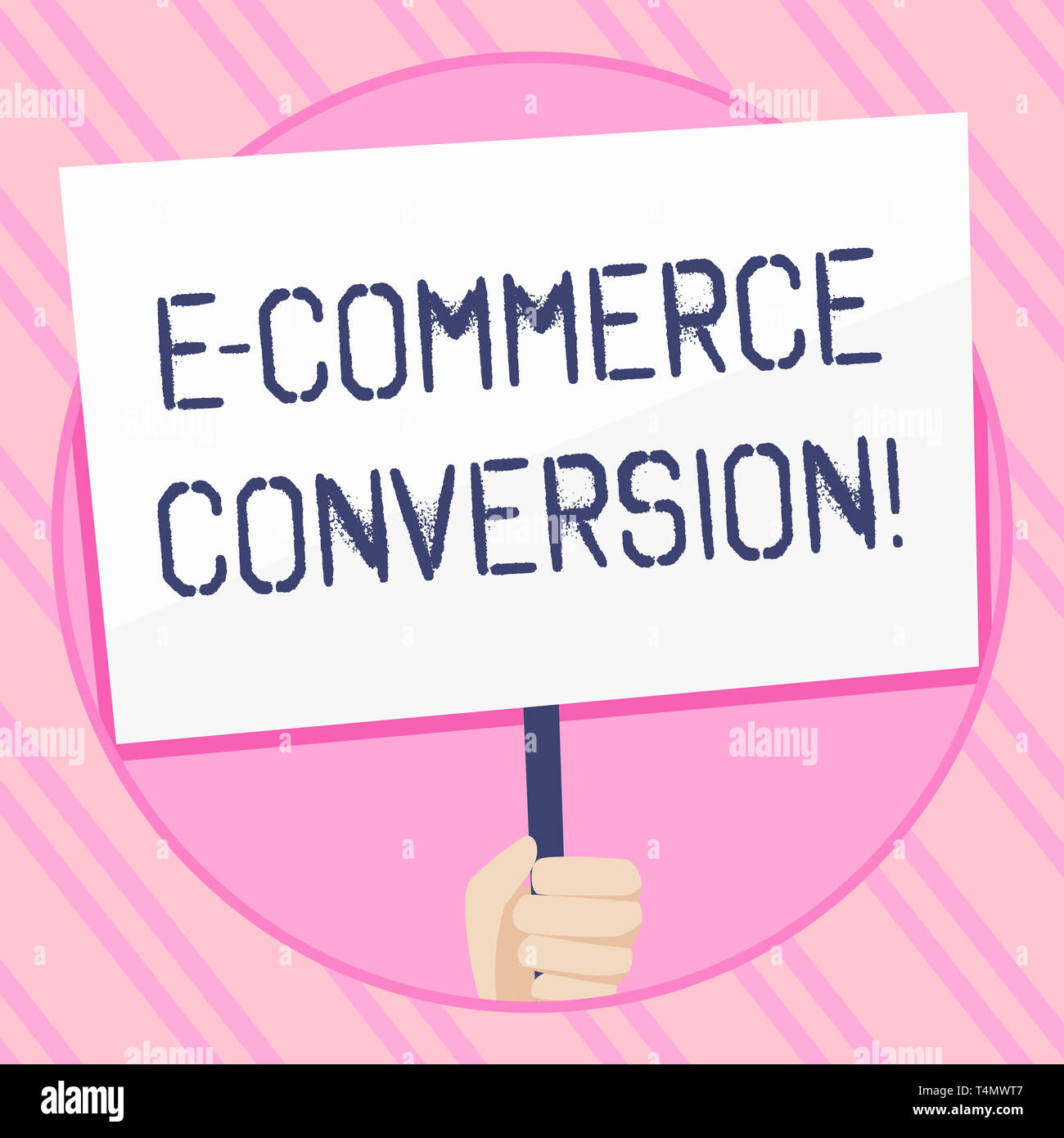Text sign showing E Commerce Conversion. Business photo showcasing the ...