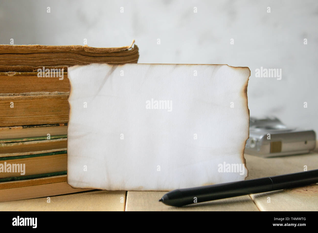 Burned book cover hi-res stock photography and images - Alamy