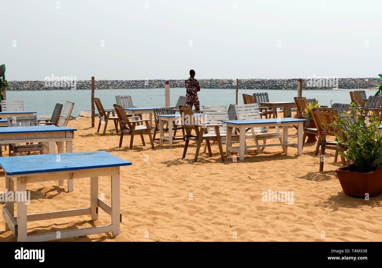 View over the ocean, beach and city of Cotonou, Benin Stock Photo - Alamy