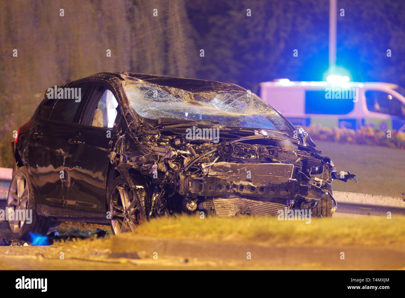 Garforth car accident hi-res stock photography and images - Alamy