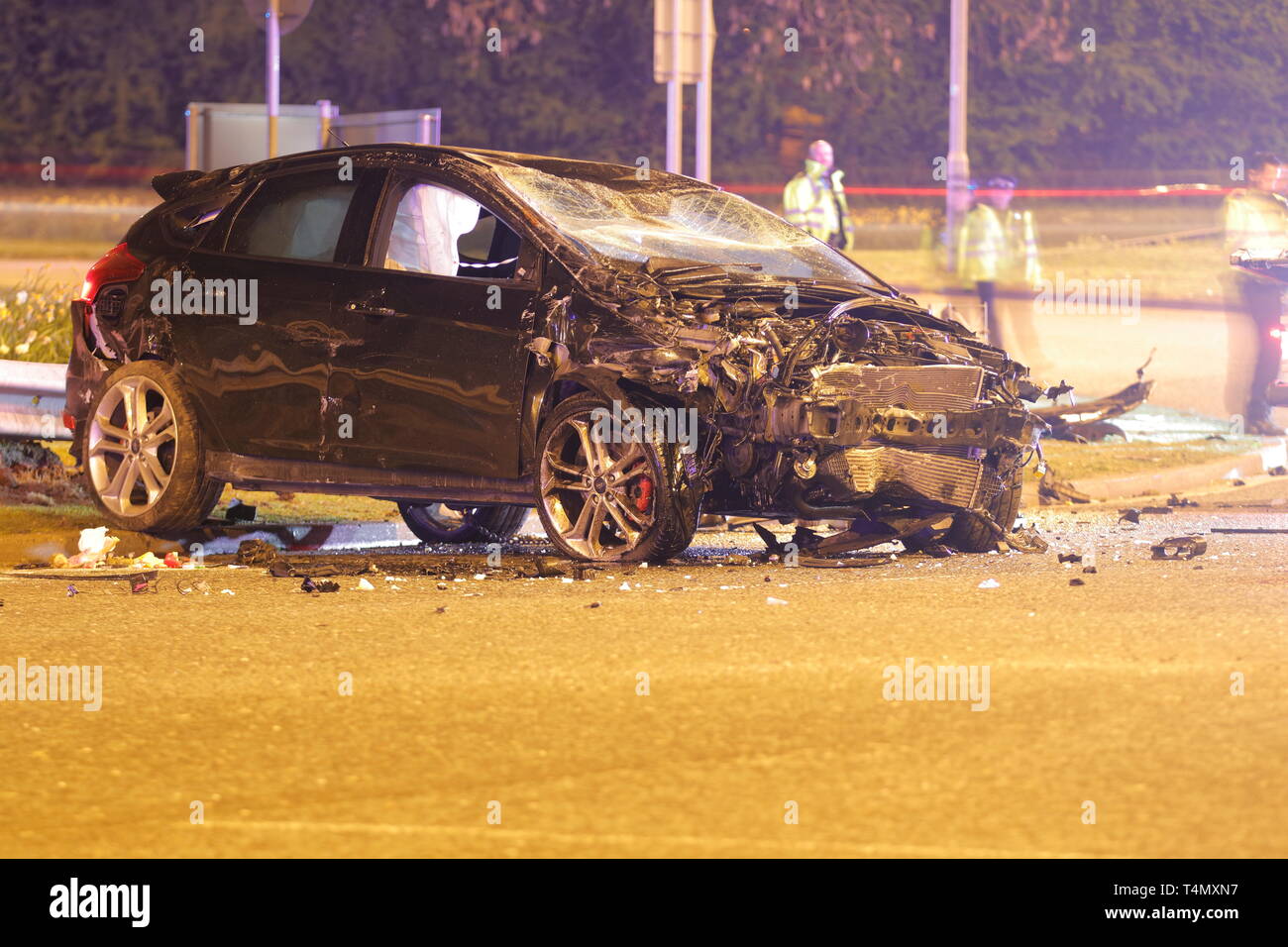 Garforth car accident hi-res stock photography and images - Alamy