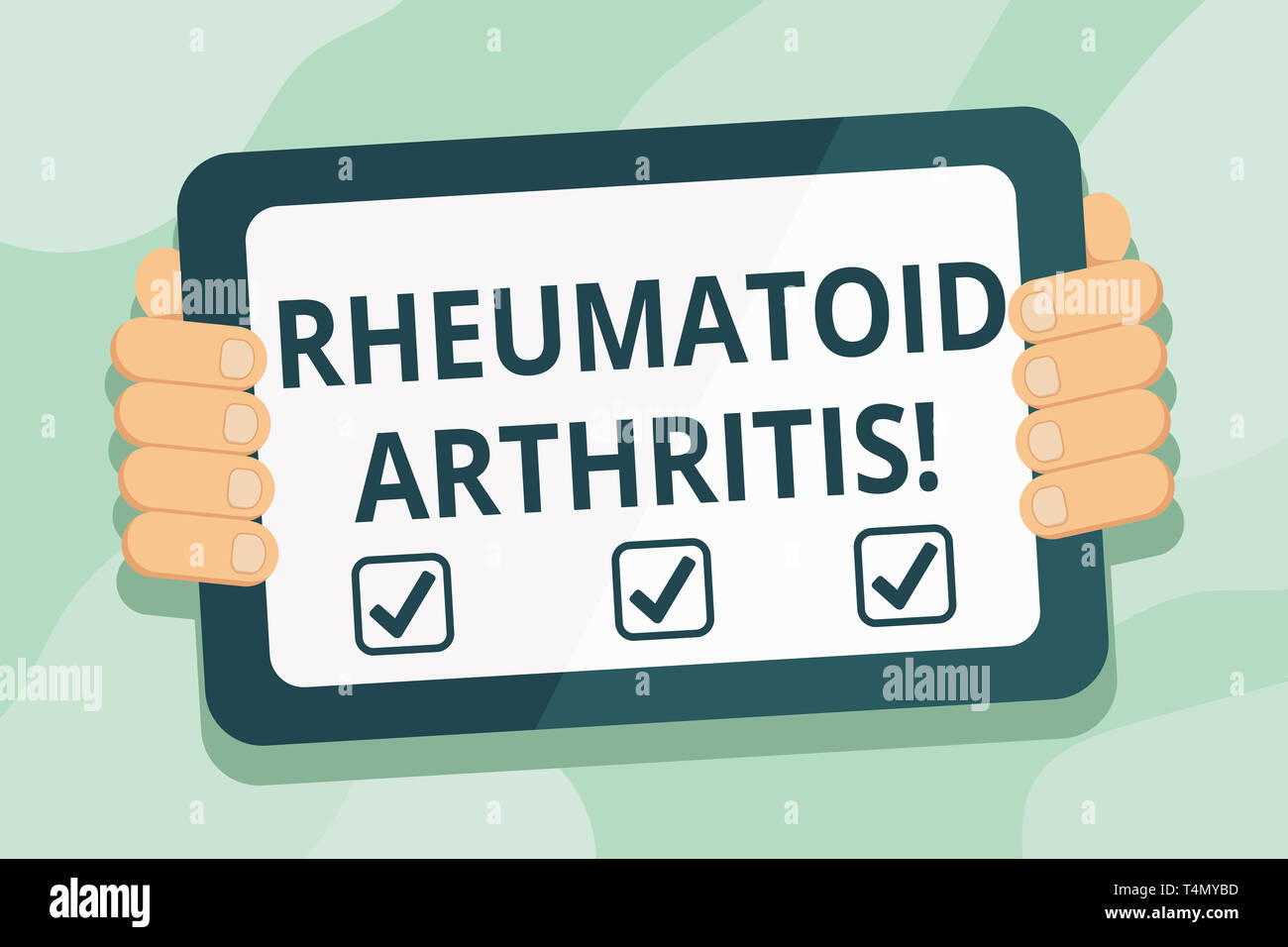 Handwriting text Rheumatoid Arthritis. Conceptual photo chronic ...