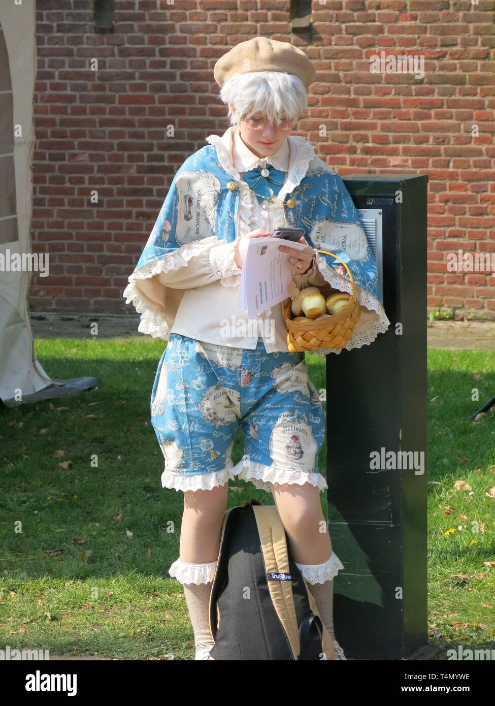 Young woman in costume at Elfia, the Elf Fantasy Fair at De Haar Castle ...