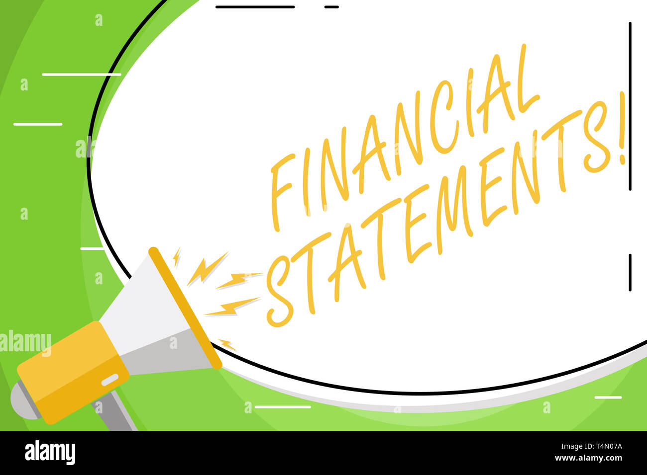 Text sign showing Financial Statements. Business photo showcasing the ...