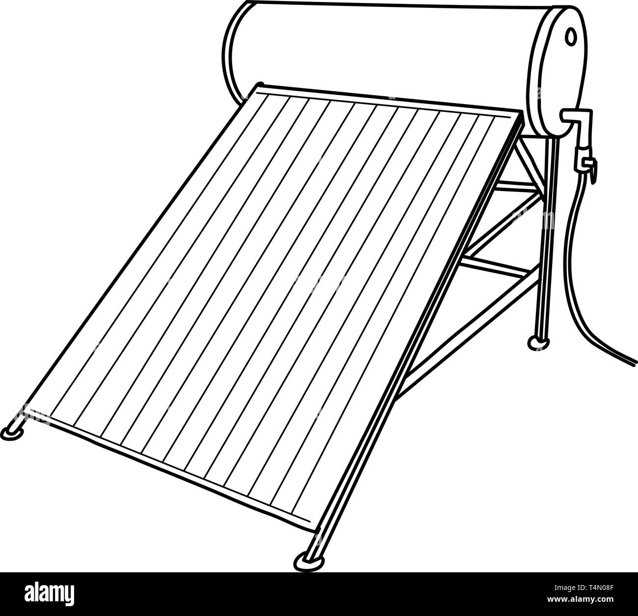 Solar energy water heater Stock Vector Images - Alamy