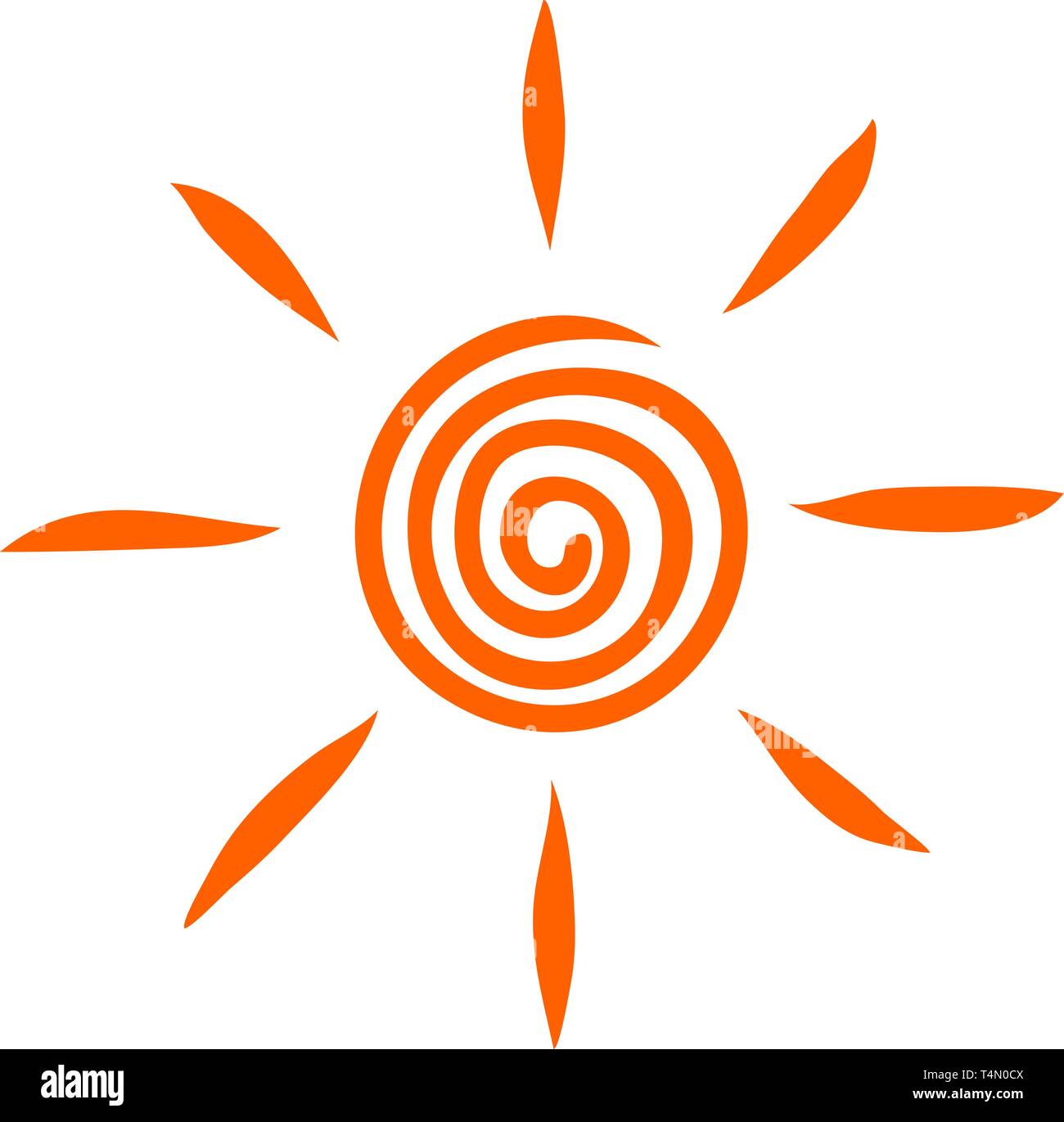 Orange Sun logo. Vector illustration Stock Vector Image & Art - Alamy