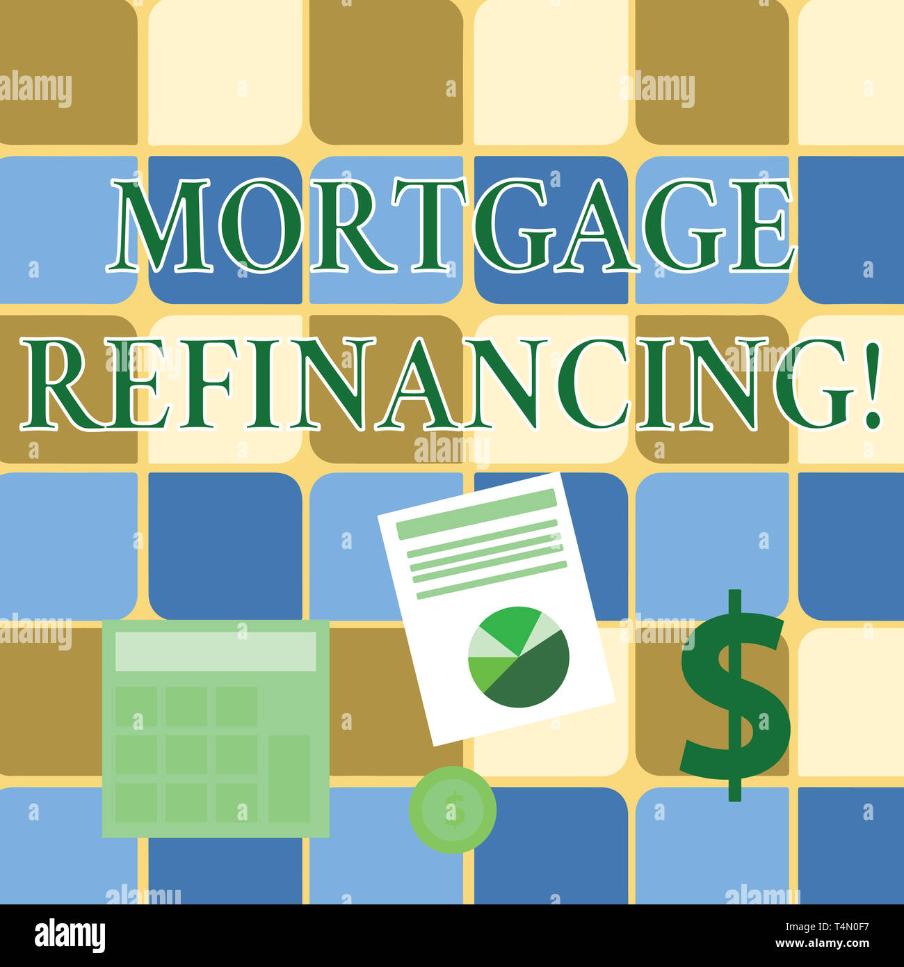 Handwriting text writing Mortgage Refinancing. Conceptual photo process ...