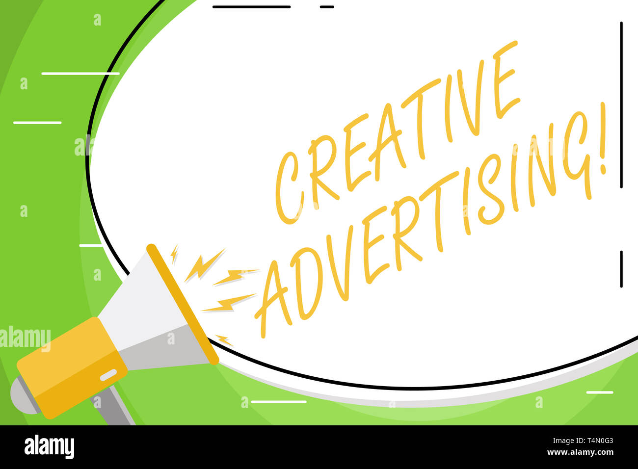 Text sign showing Creative Advertising. Business photo showcasing ...