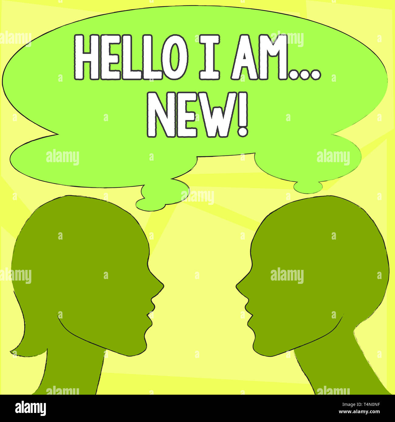 Handwriting text writing Hello I Am New. Conceptual photo used as ...