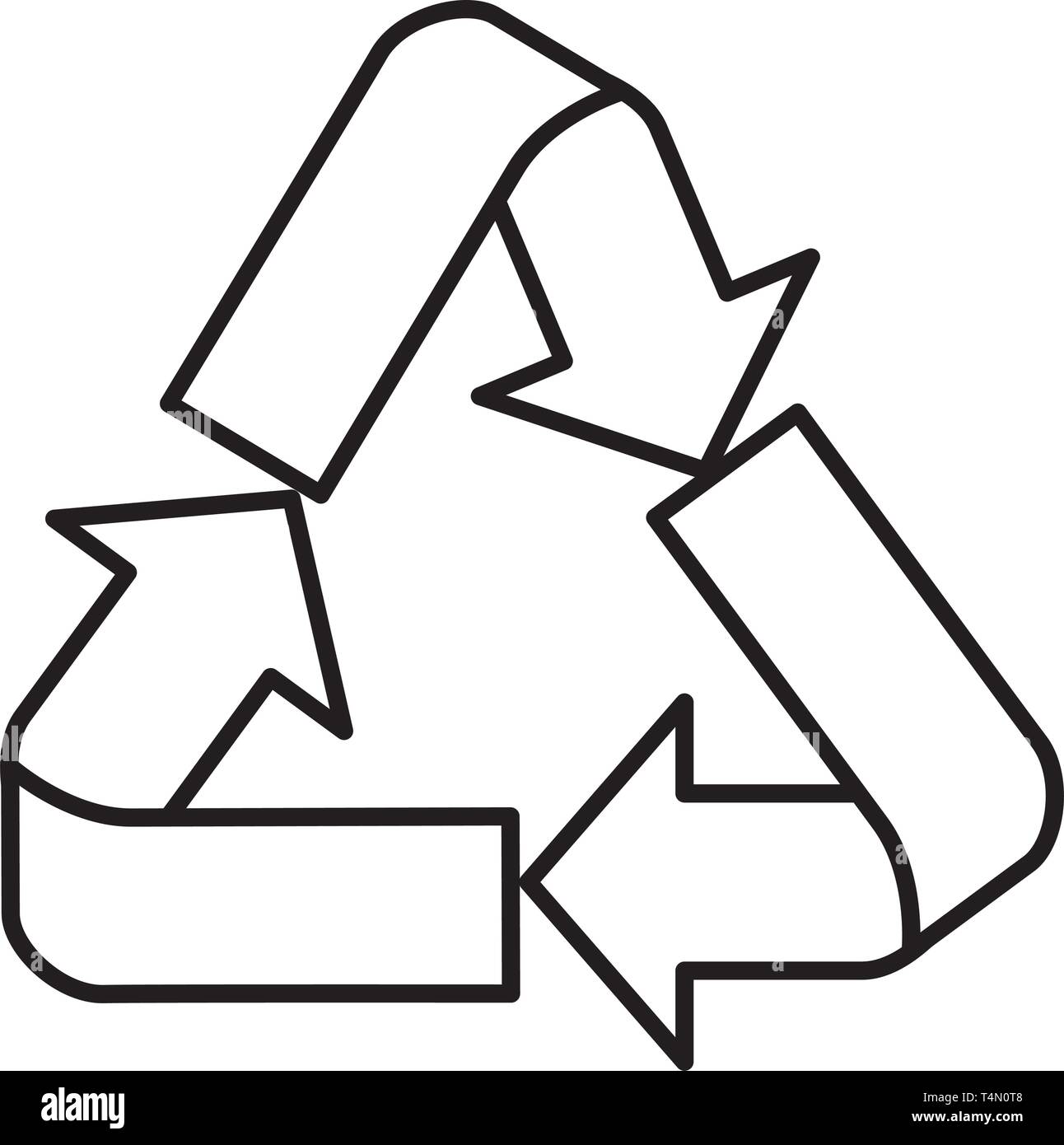 recycle arrows symbol icon Stock Vector Image & Art - Alamy