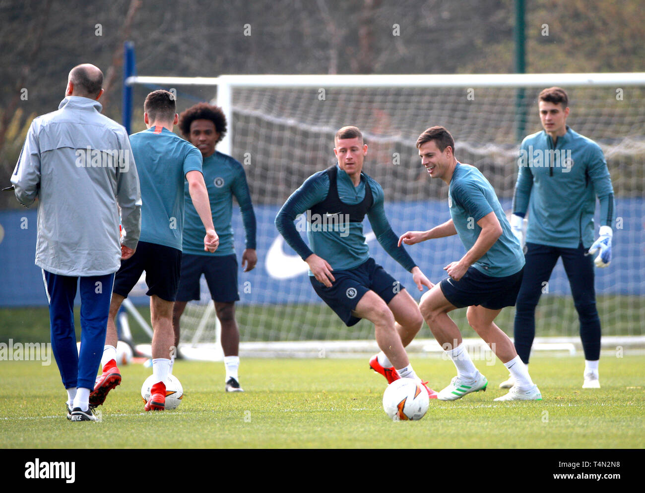 Chelsea players cobham training ground hi-res stock photography and ...