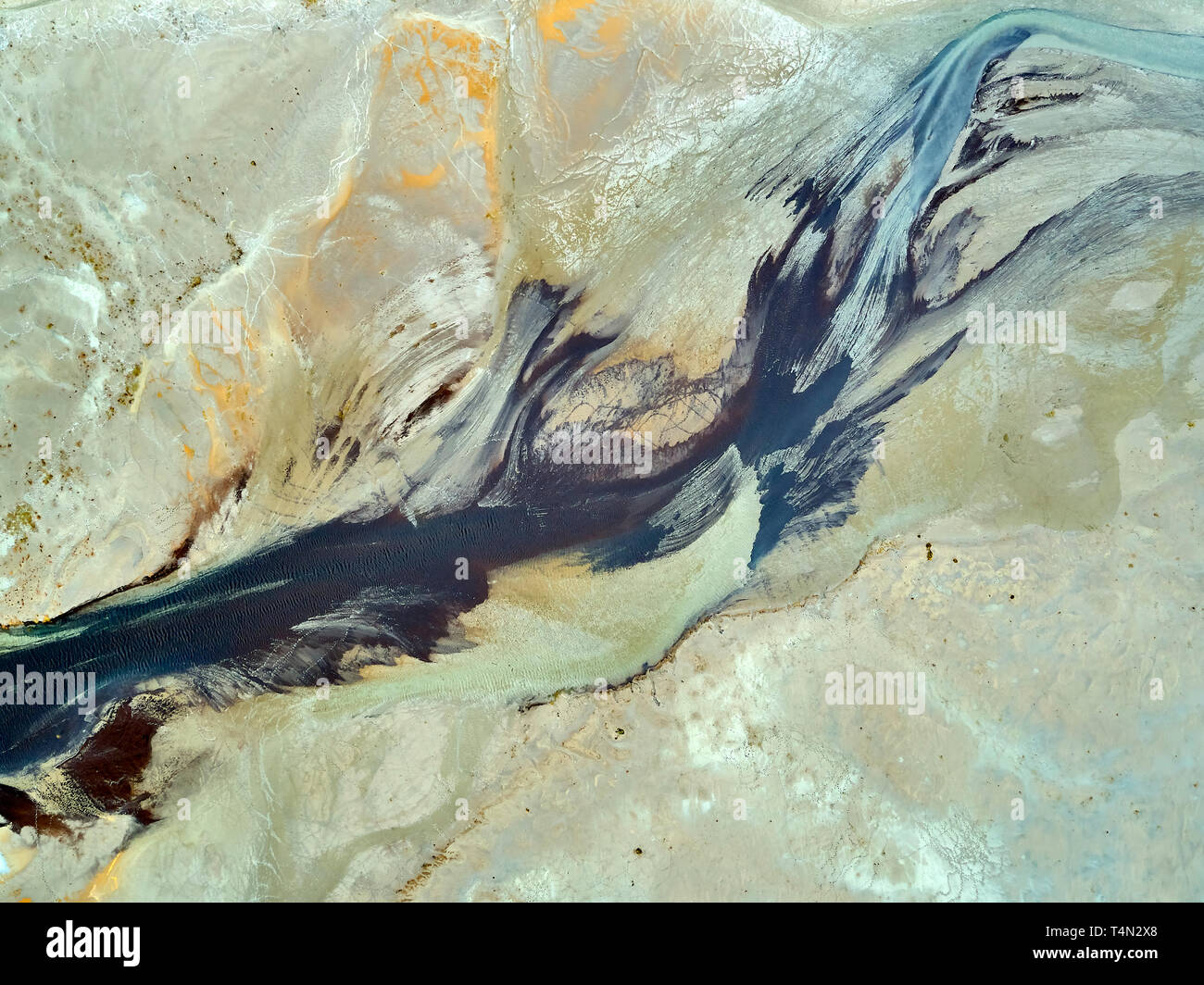 Riverbed Patterns, Skafta river, Iceland This image is shot using a ...