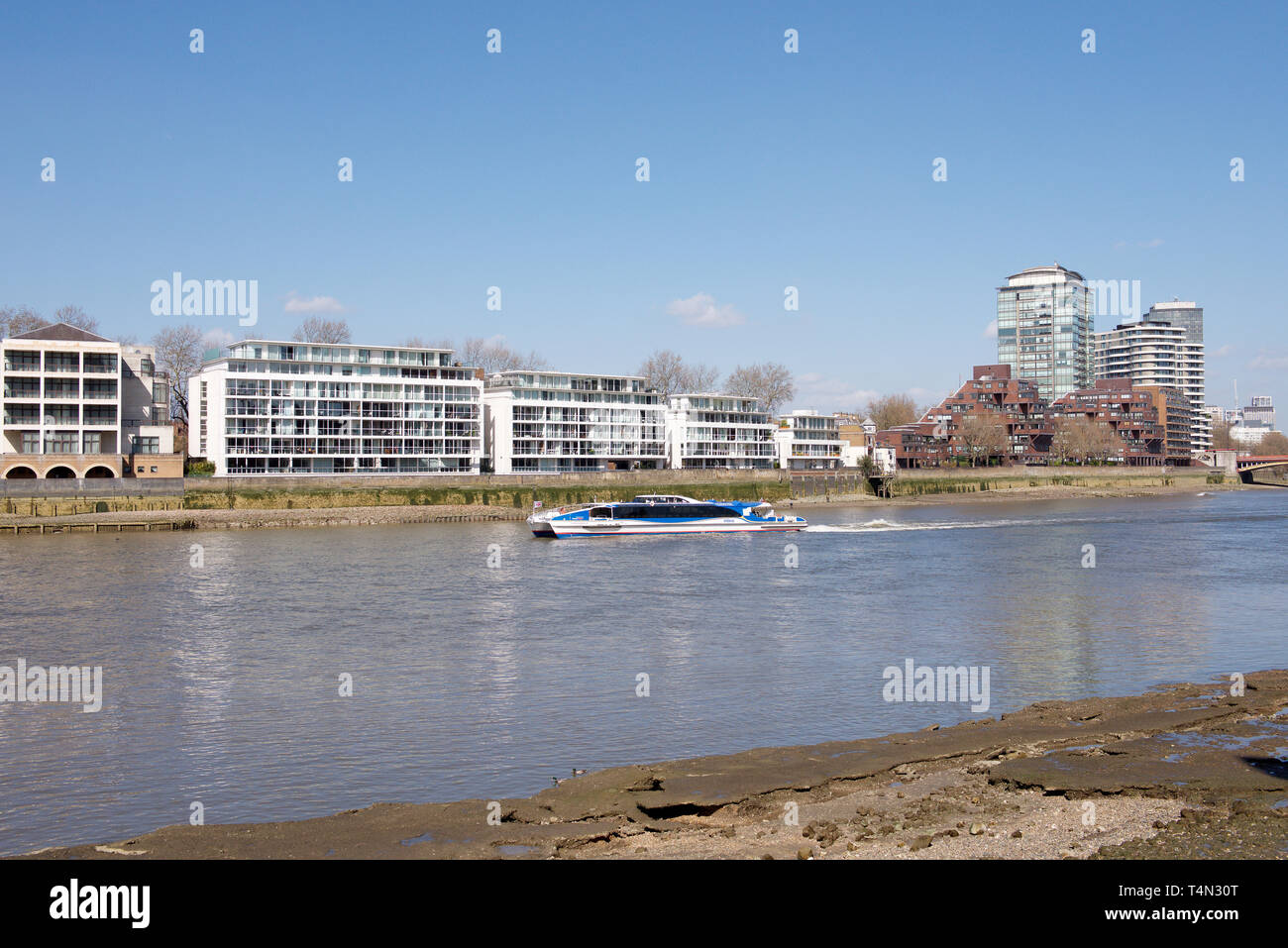 Modern apartment blocks by the River Thames, London Stock Photo - Alamy