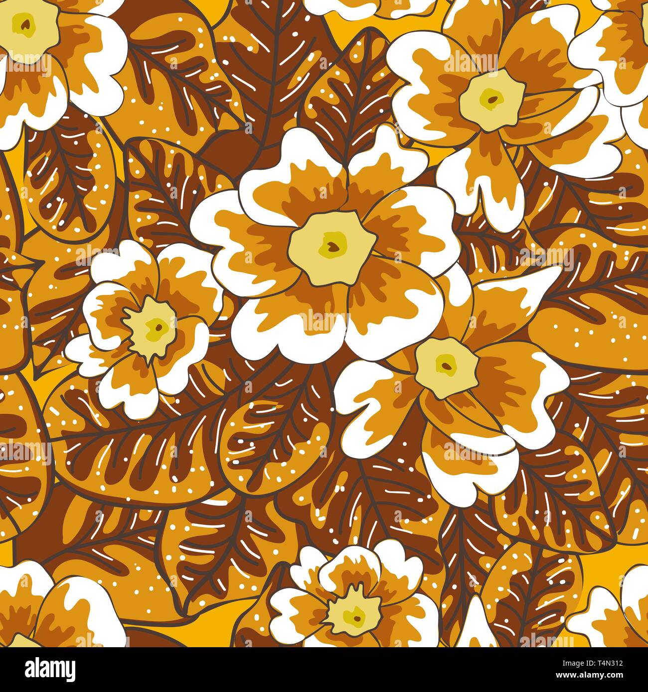Seamless vector texture with drawing flowers Stock Vector Image & Art ...