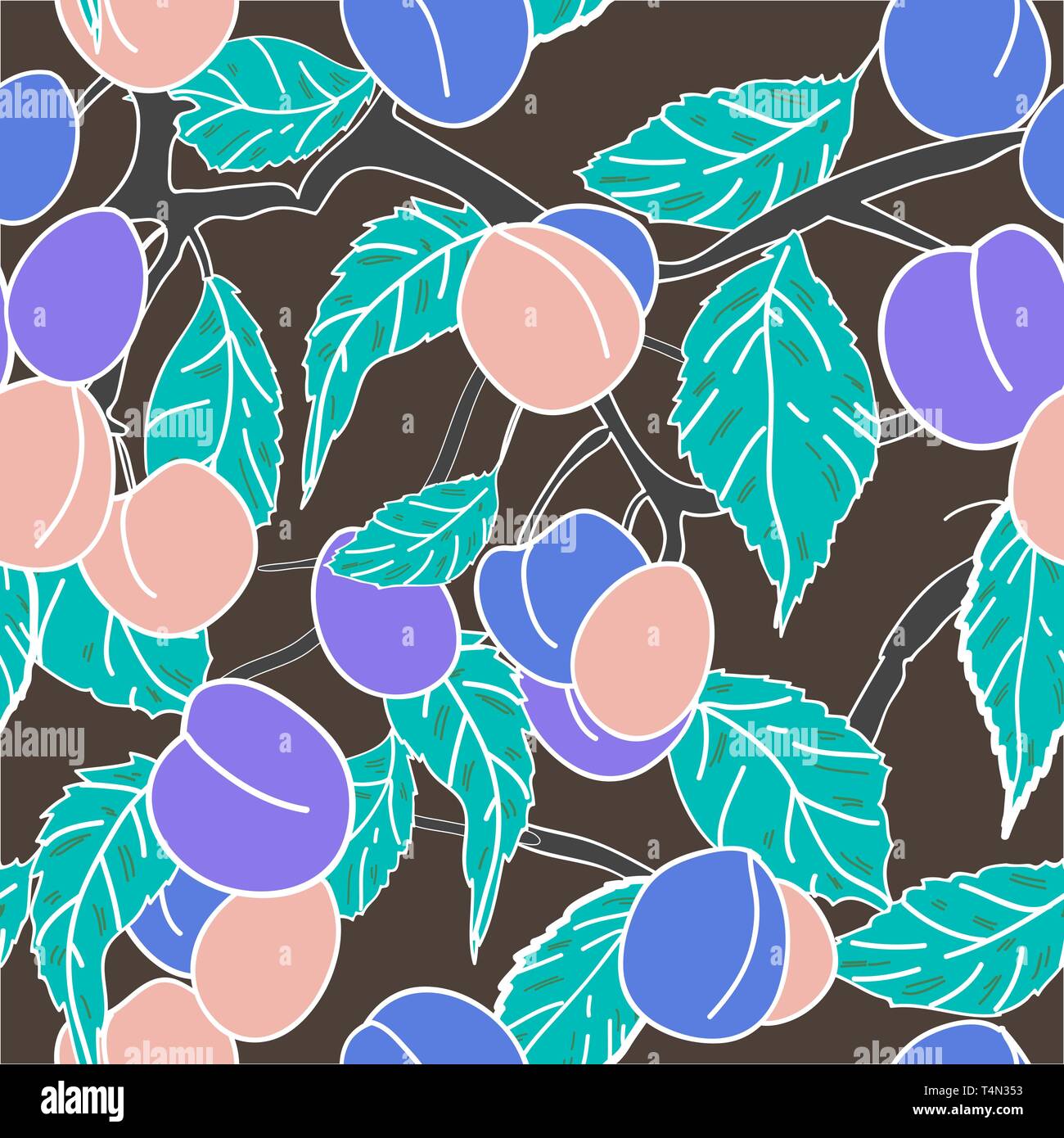 Ornamental plum tree Stock Vector Images - Alamy