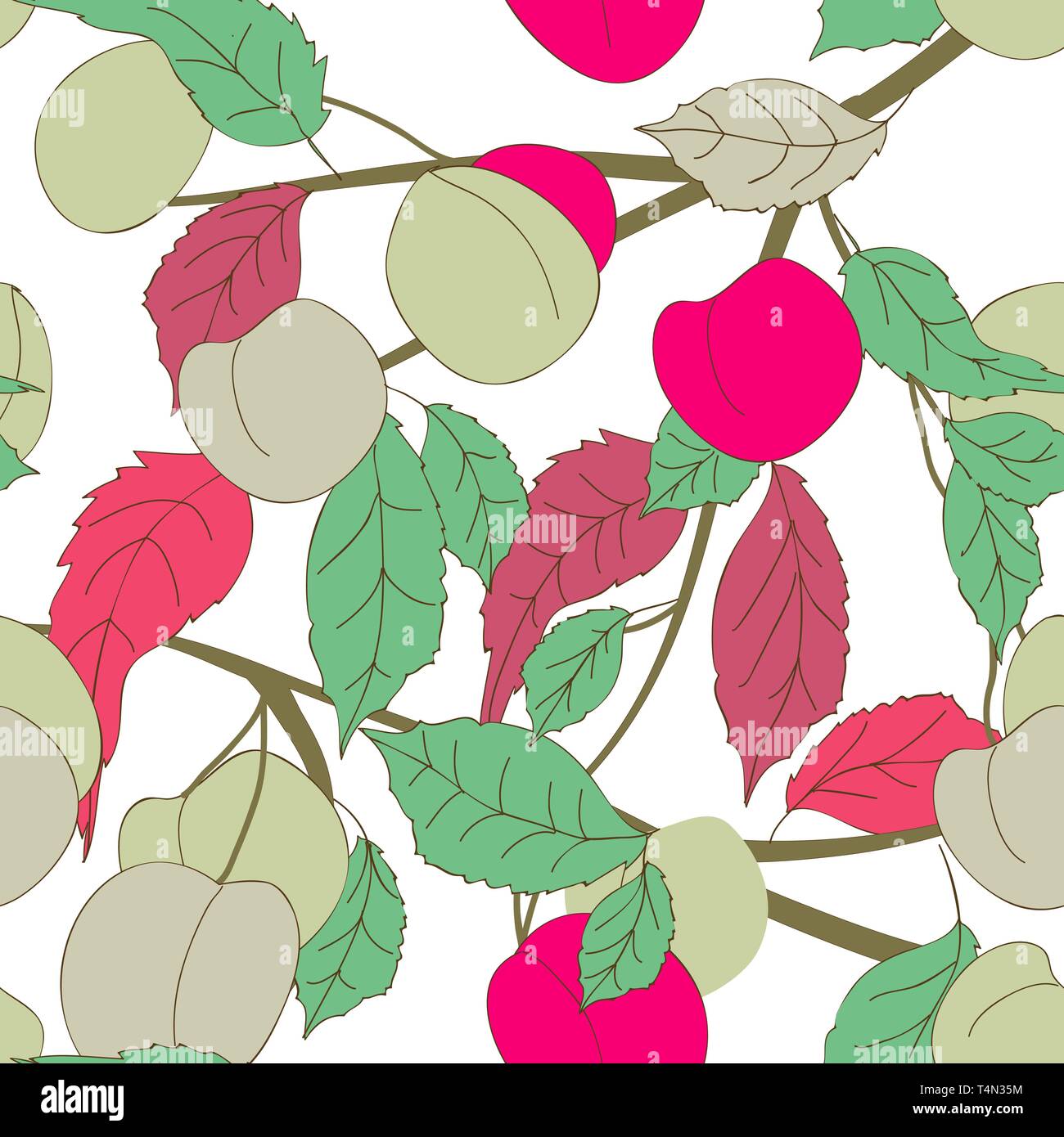 Bright pink fruits Stock Vector Images - Alamy