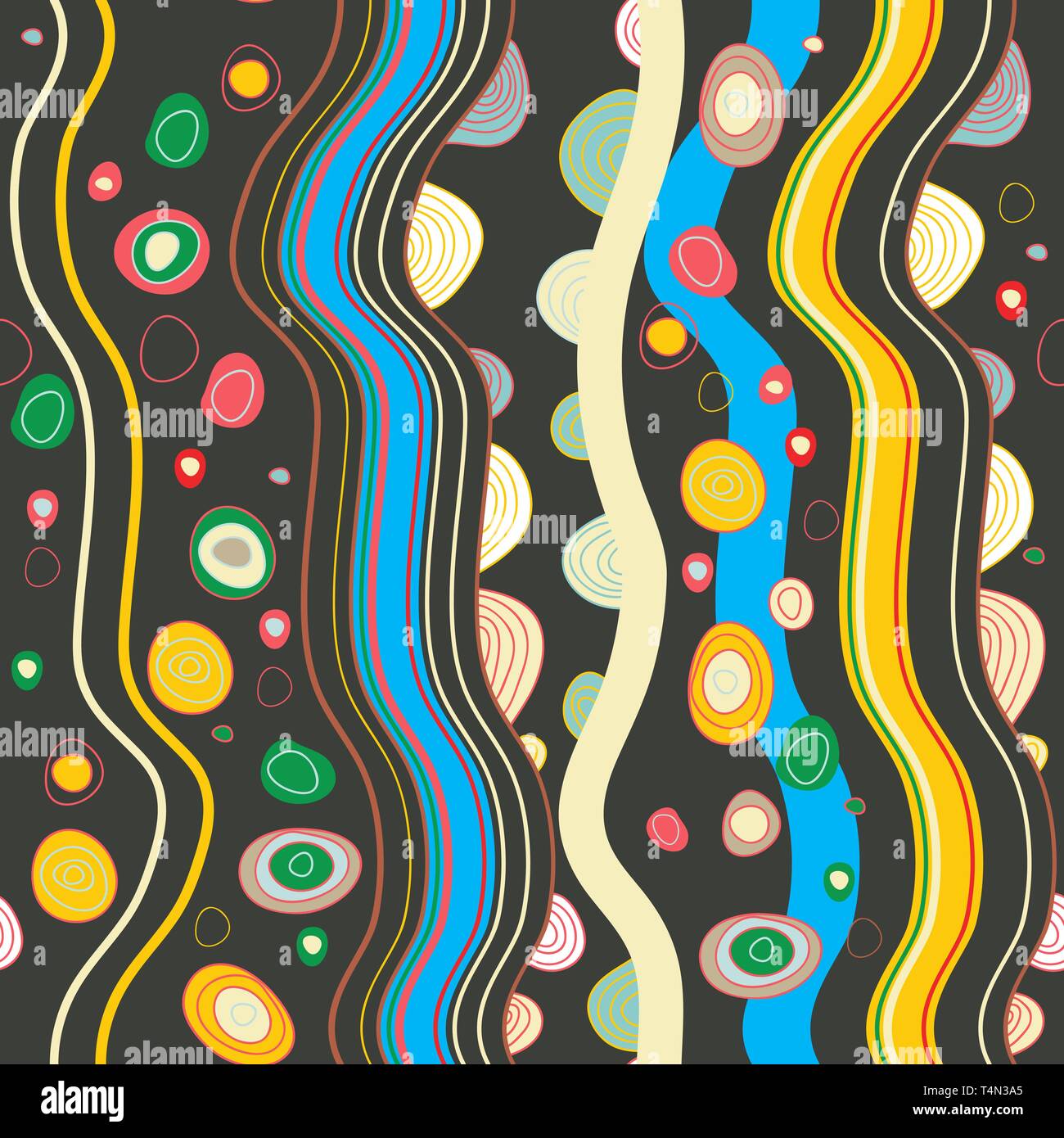 Seamless vector texture with drawing original waves Stock Vector Image ...