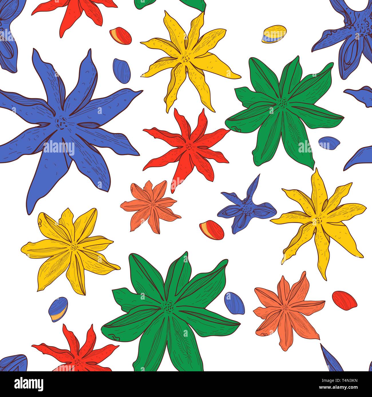 Seamless vector texture with anis Stock Vector Image & Art - Alamy