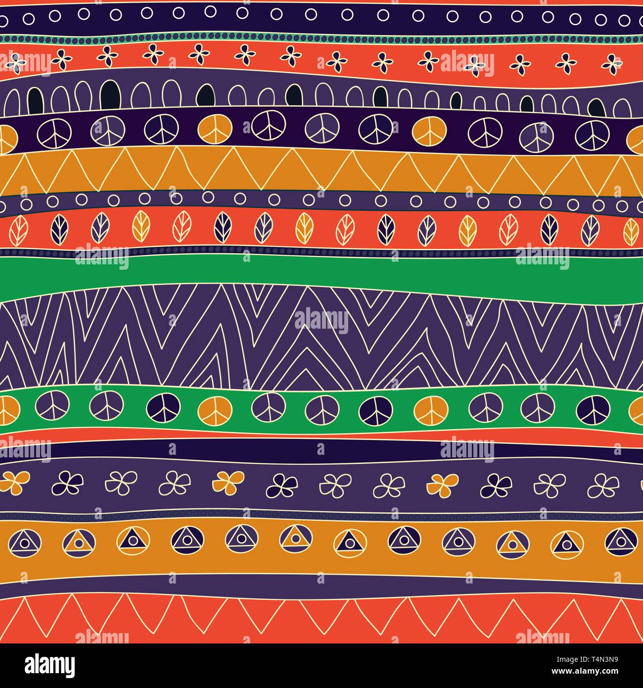 Seamless vector texture with tribal pattern Stock Vector Image & Art ...