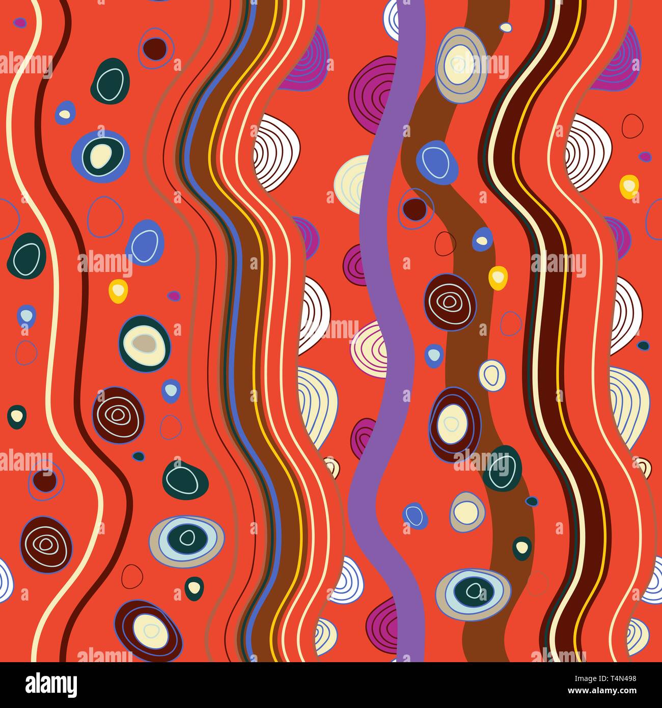 Seamless vector texture with drawing original waves Stock Vector Image ...