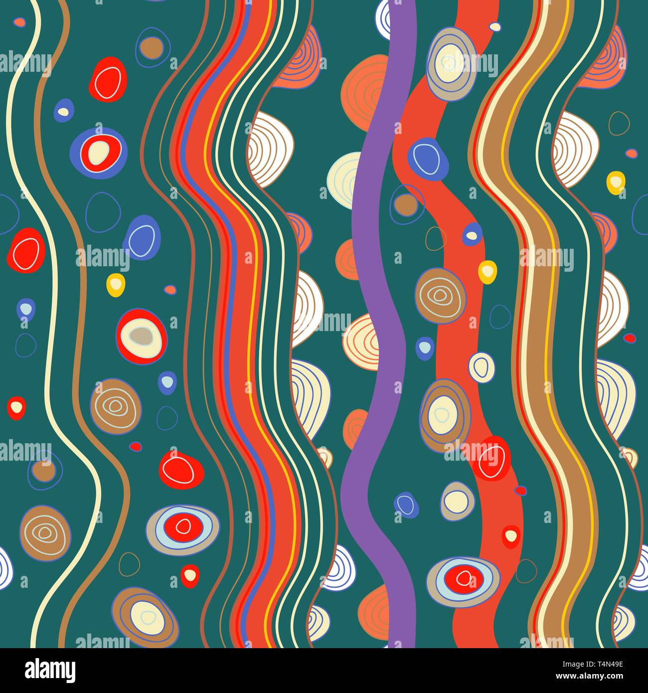 Seamless vector texture with drawing original waves Stock Vector Image ...