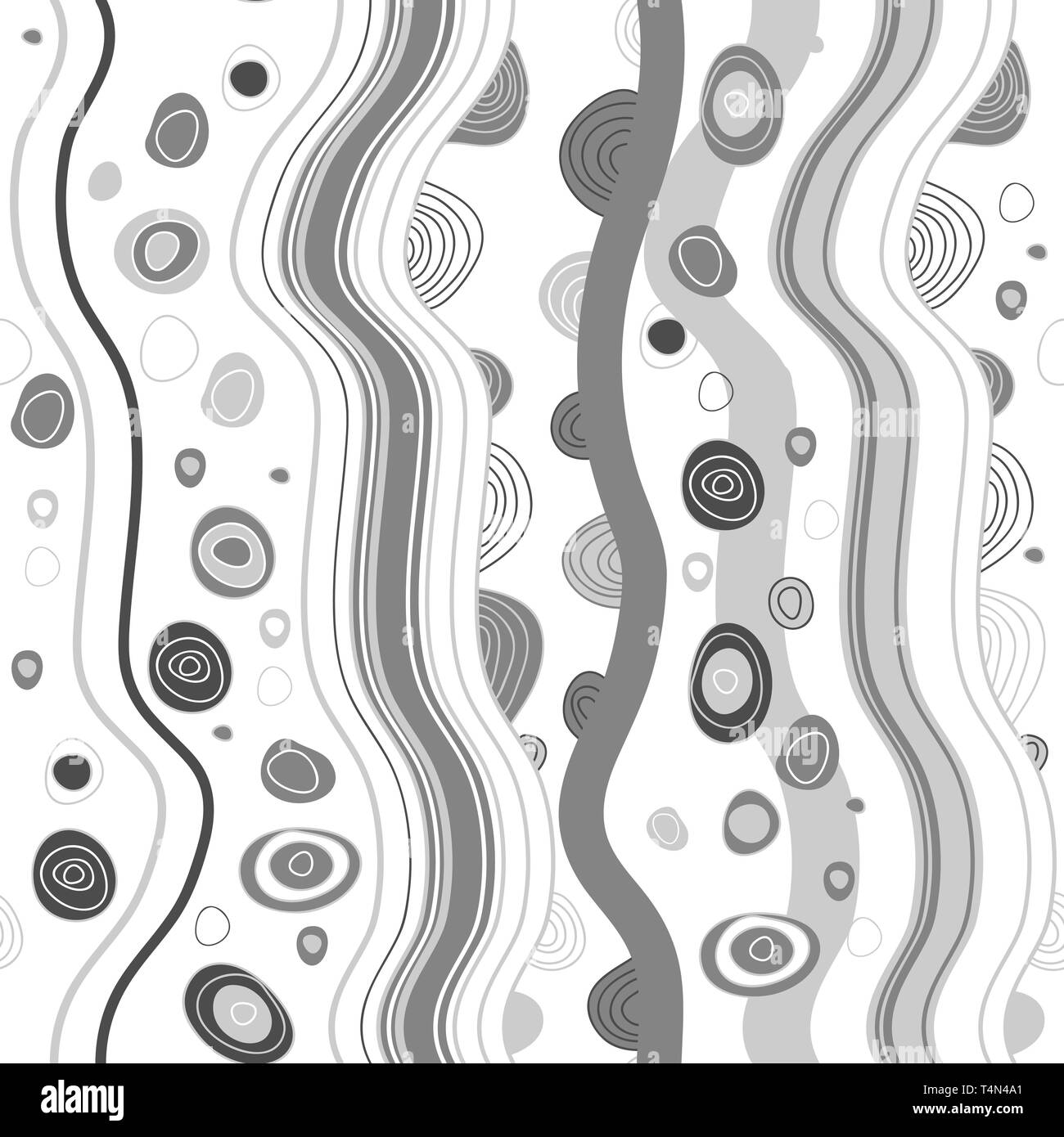 Seamless Vector Texture With Drawing Original Waves Stock Vector Image