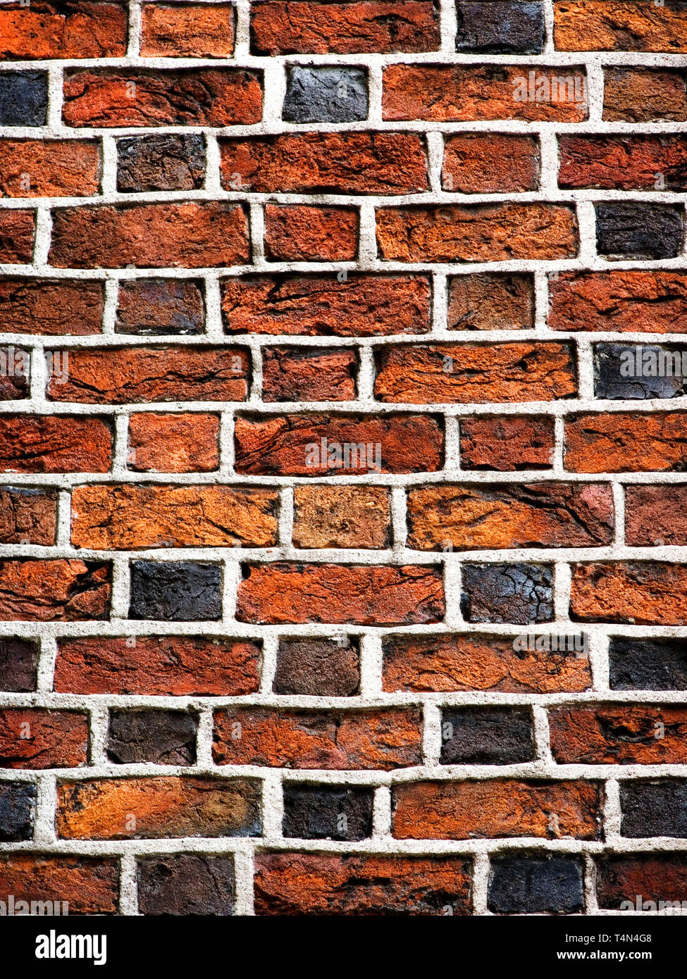Brick wall - vibrant multicolor background. Rustic pattern Stock Photo ...