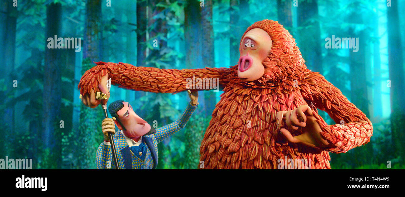 MISSING LINK, from left: Sir Lionel Frost (voice: Hugh Jackman), Mr ...