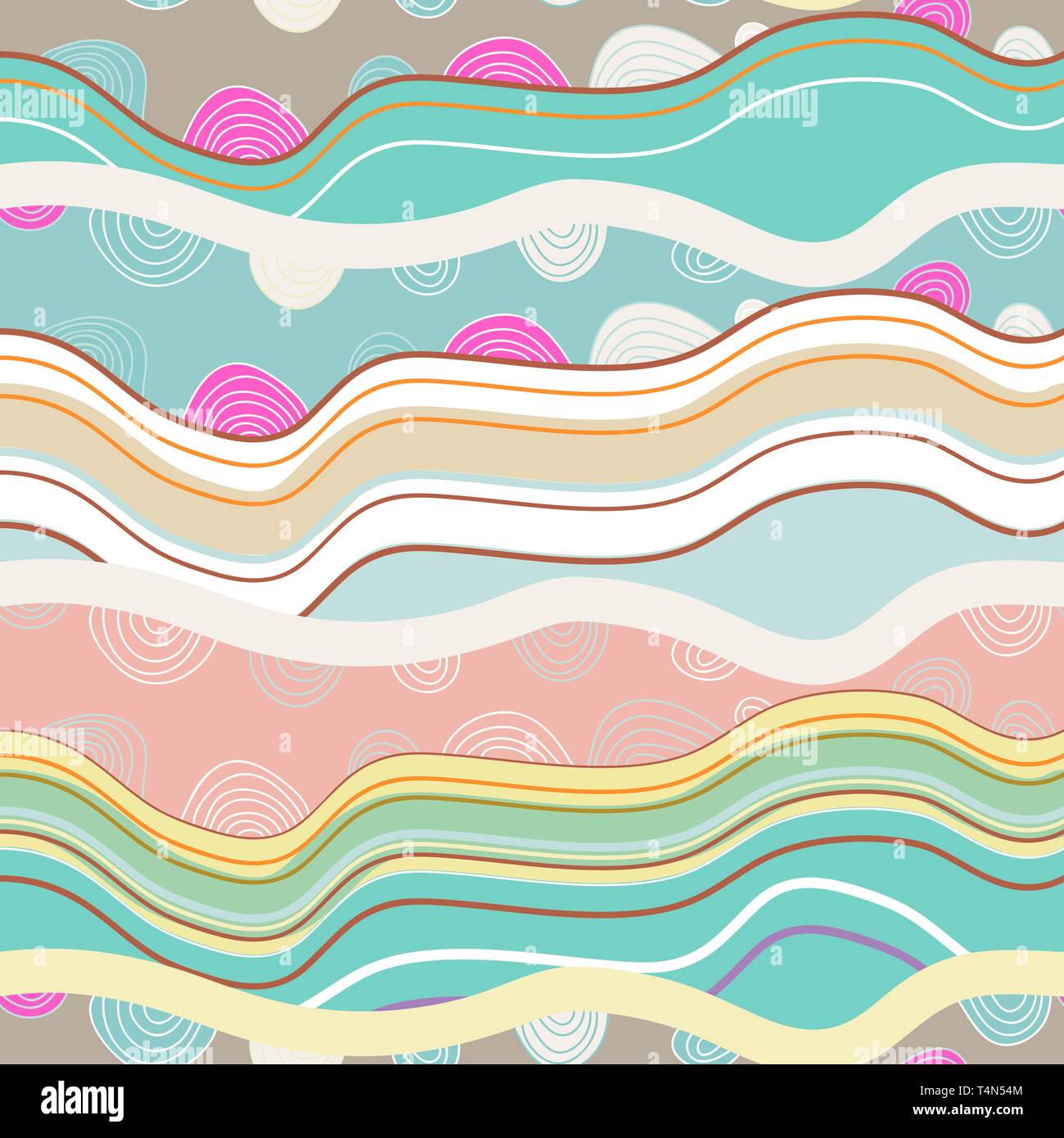 Seamless vector texture with drawing original waves Stock Vector Image ...