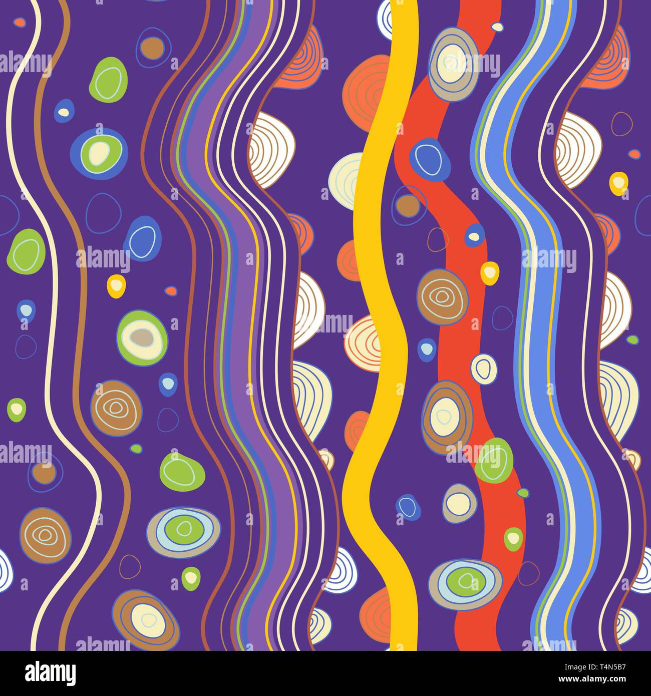 Seamless vector texture with drawing original waves Stock Vector Image ...