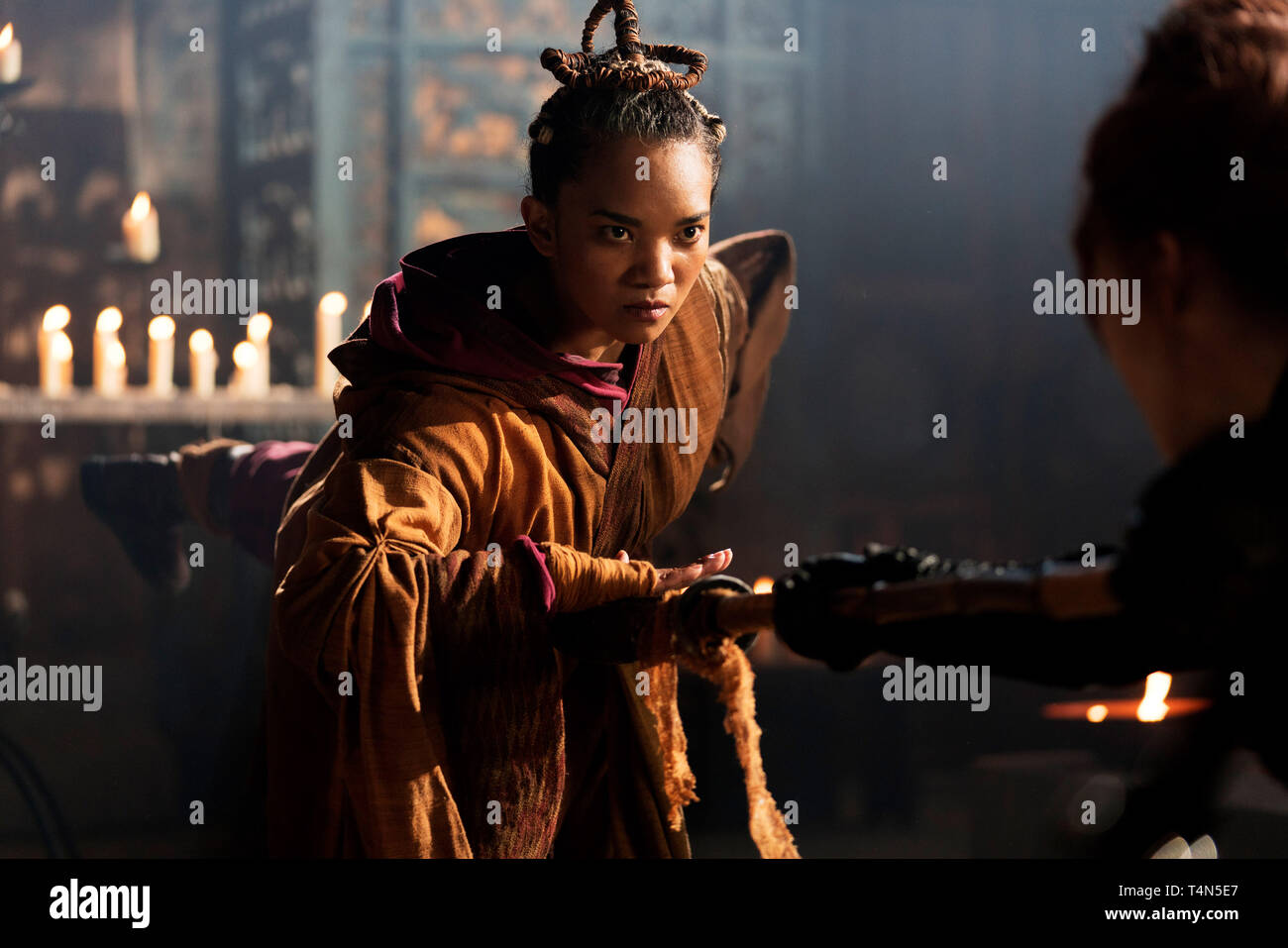 INTO THE BADLANDS, from left: Chipo Chung, Emily Beecham (back to ...