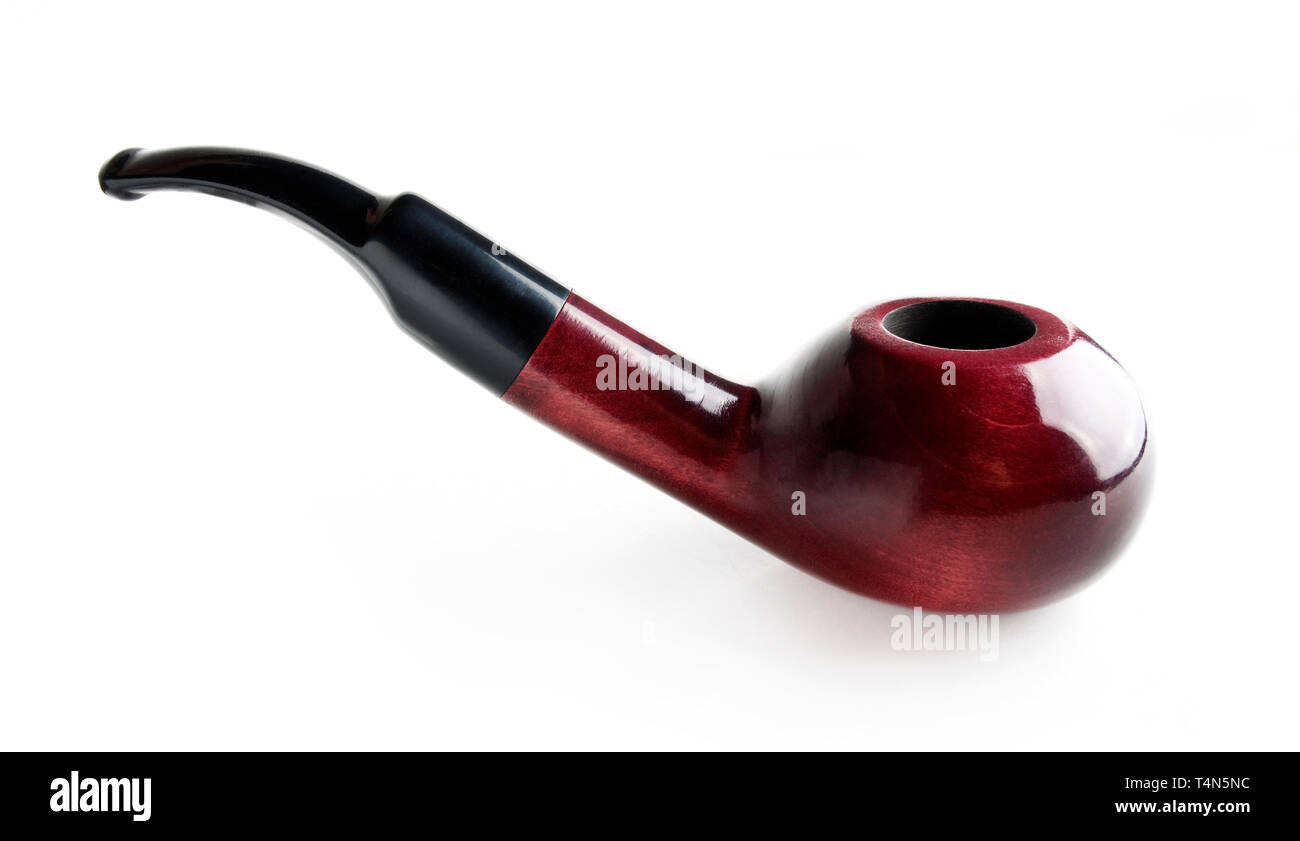 Tobacco modern pipe isolated on white background Stock Photo - Alamy