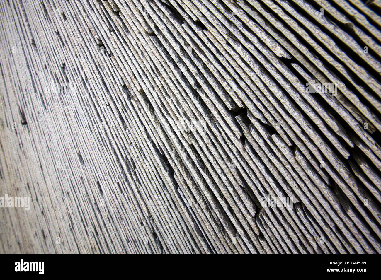 A slate sculpture in the Tremenheere Sculpture Gardens, Gulval, near ...