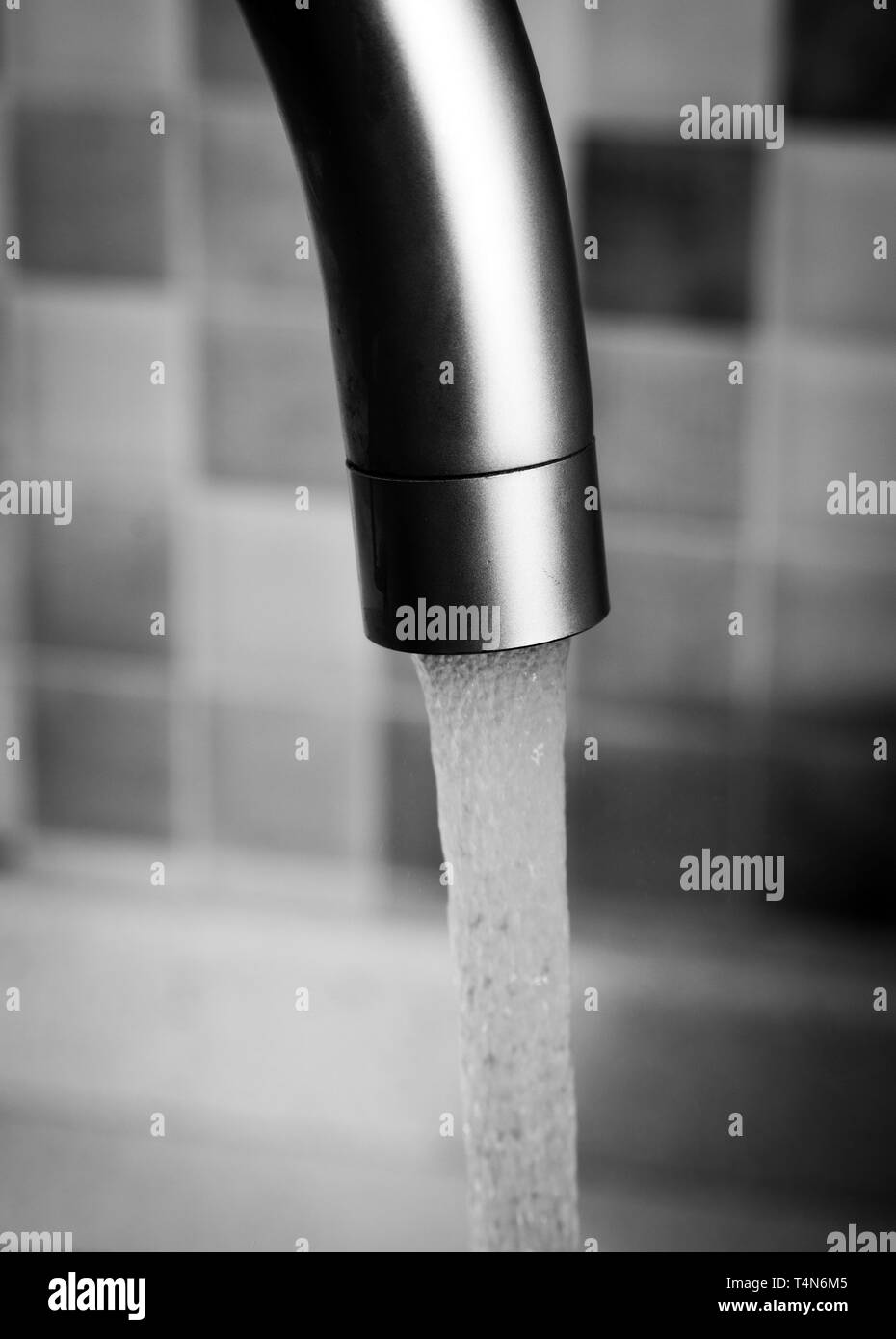 Modern tap closeup in kitchen Stock Photo - Alamy