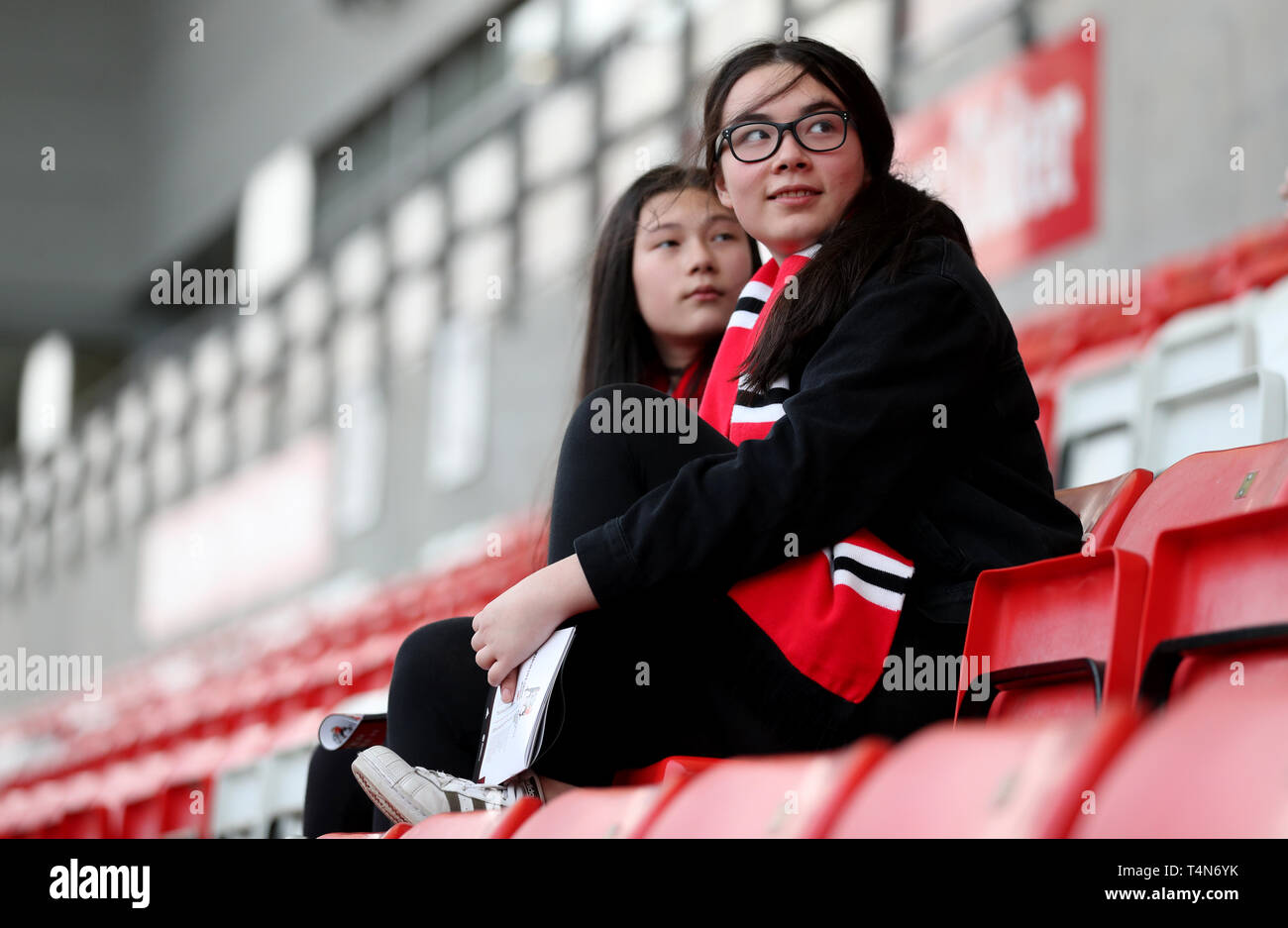 Manchester United fans ahead of the FA Women's Championship match at ...